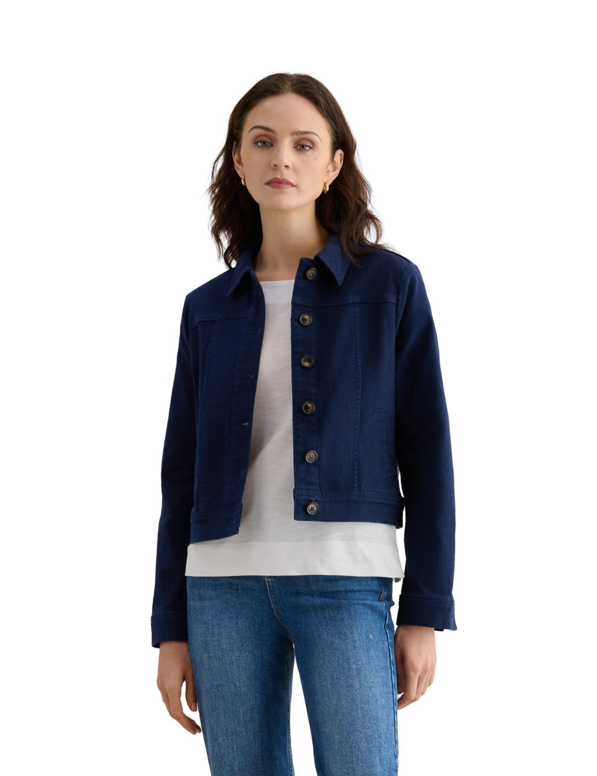 Click here for Hobbs London Womens Selborne Boxy Cropped Denim Ja... prices