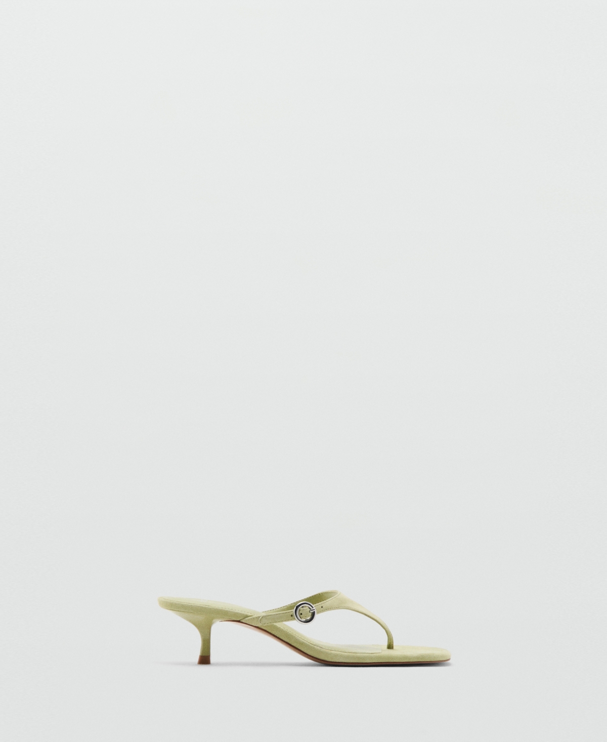 Click here for Mango Womens Kitten-Heel Leather Sandals - Pastel... prices