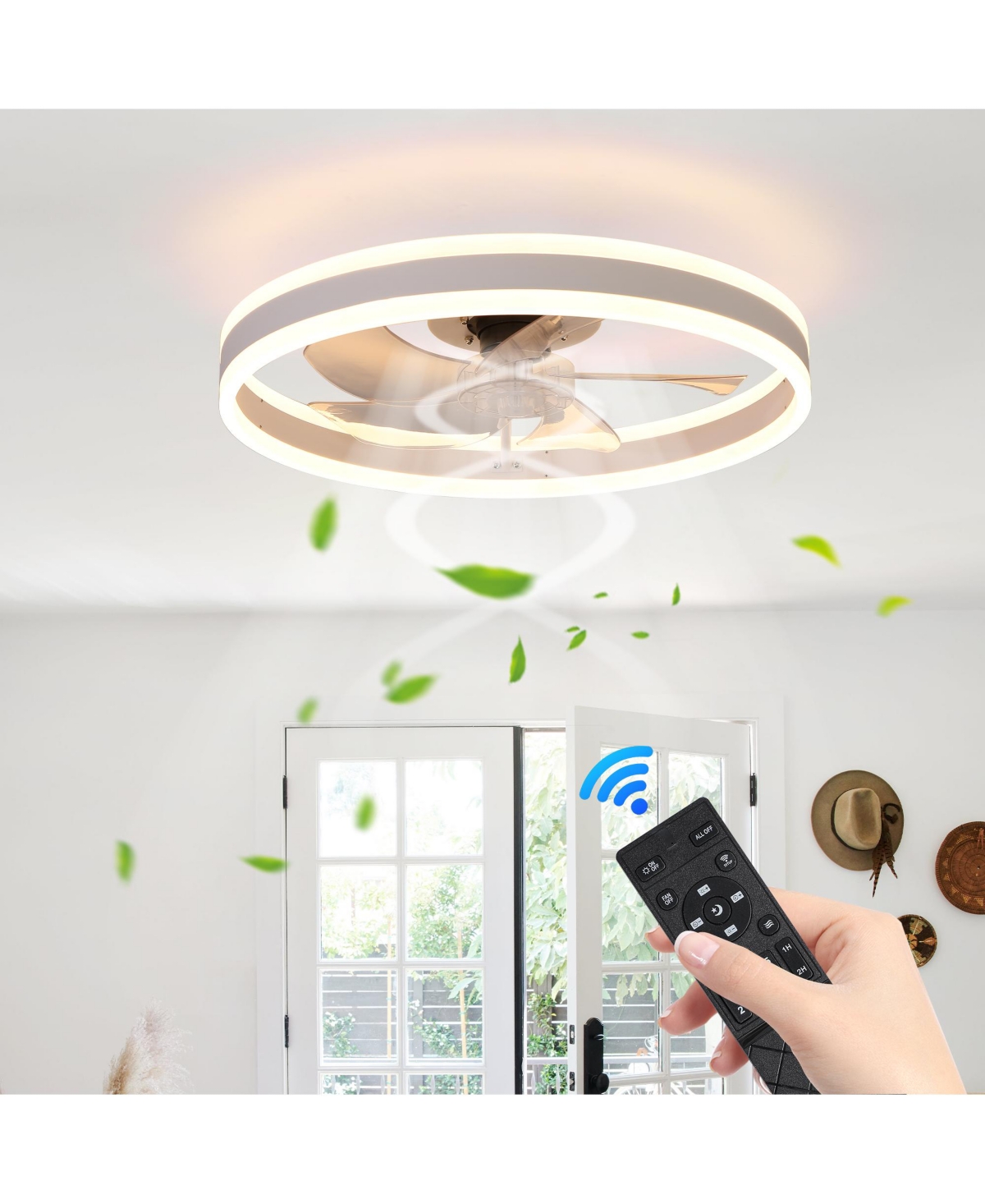 Click here for Clihome 2-in-1 Ceiling Fan with Lights Dimmable Le... prices