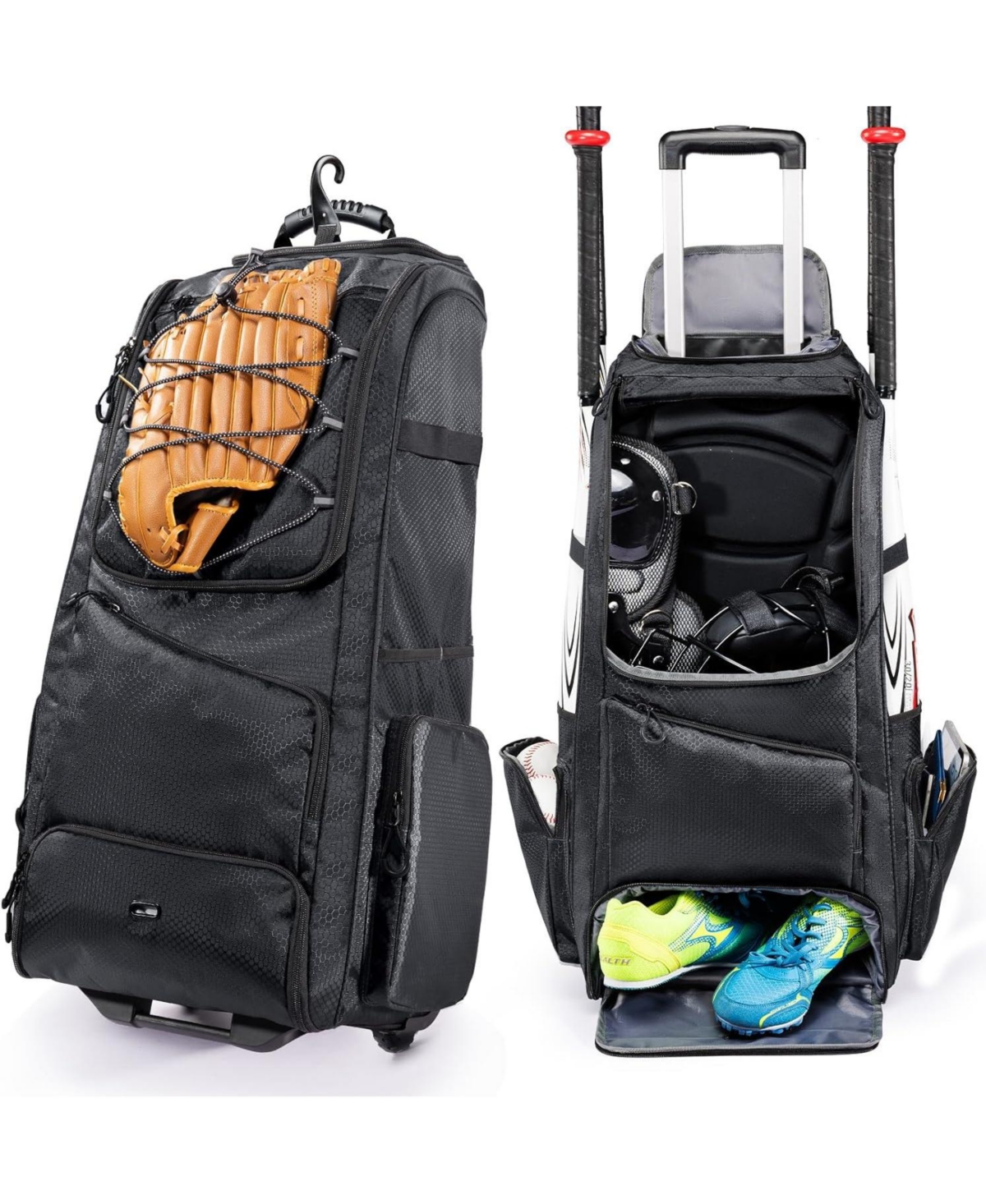 Click here for Furlihong 60L Rolling Baseball Bag - Youth Equipme... prices