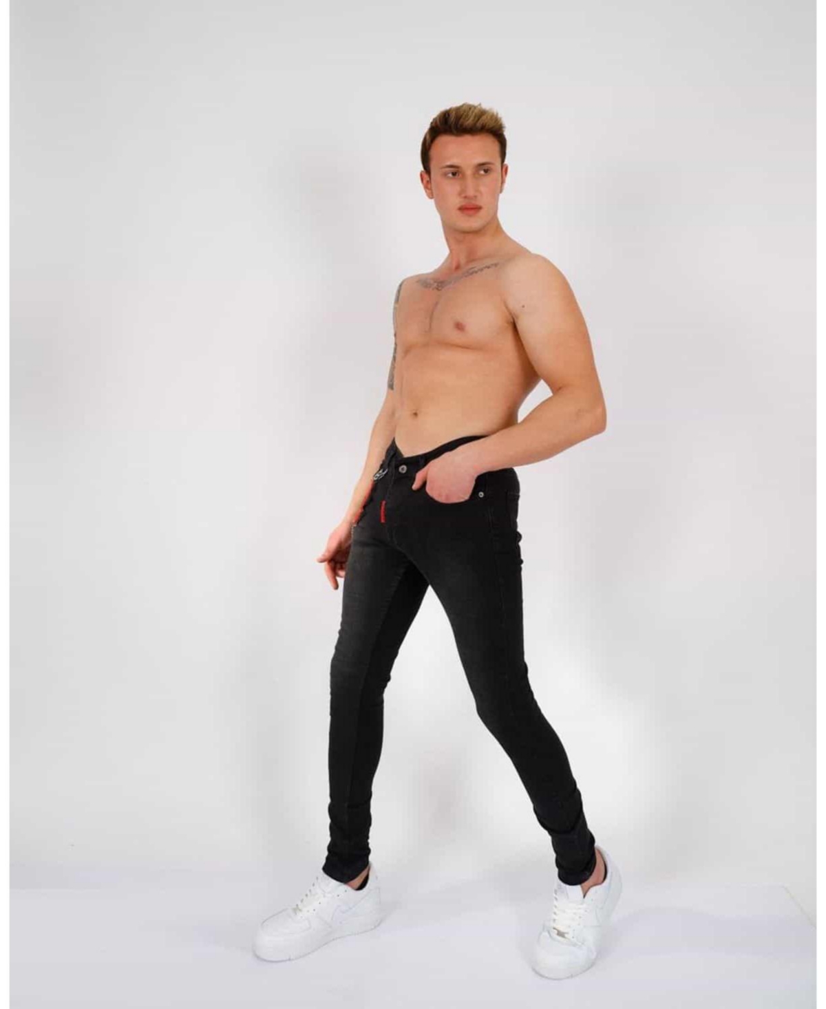 Click here for Elie Balleh Mens Modern Fit Denim Jeans - Grey prices
