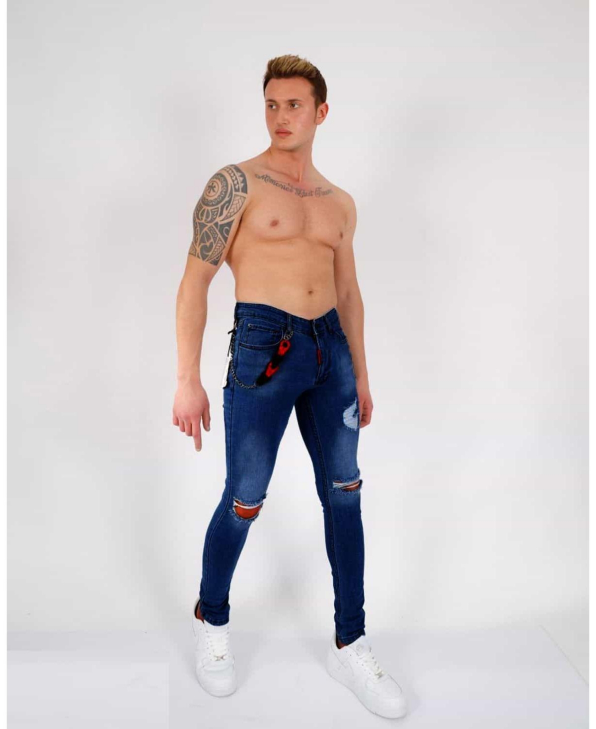 Click here for Elie Balleh Mens Modern Fit Denim Jeans - INDIGO prices