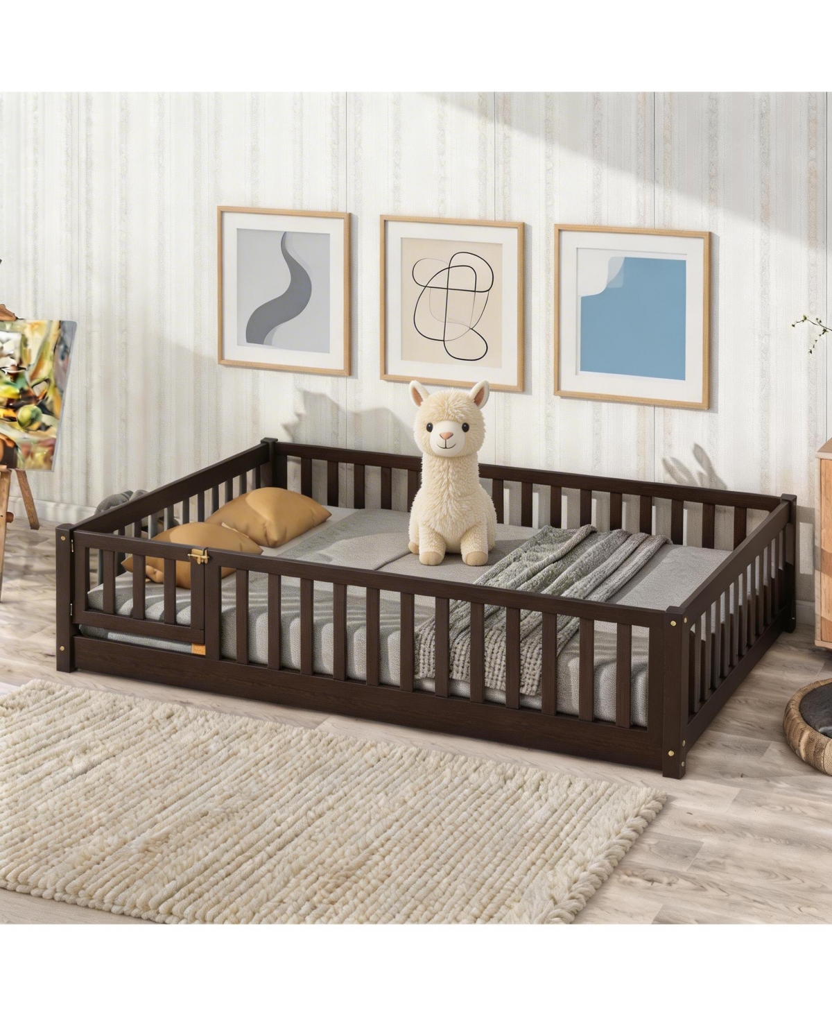 Click here for Sailvan Floor Bed with Fence and Door  Solid Wood... prices