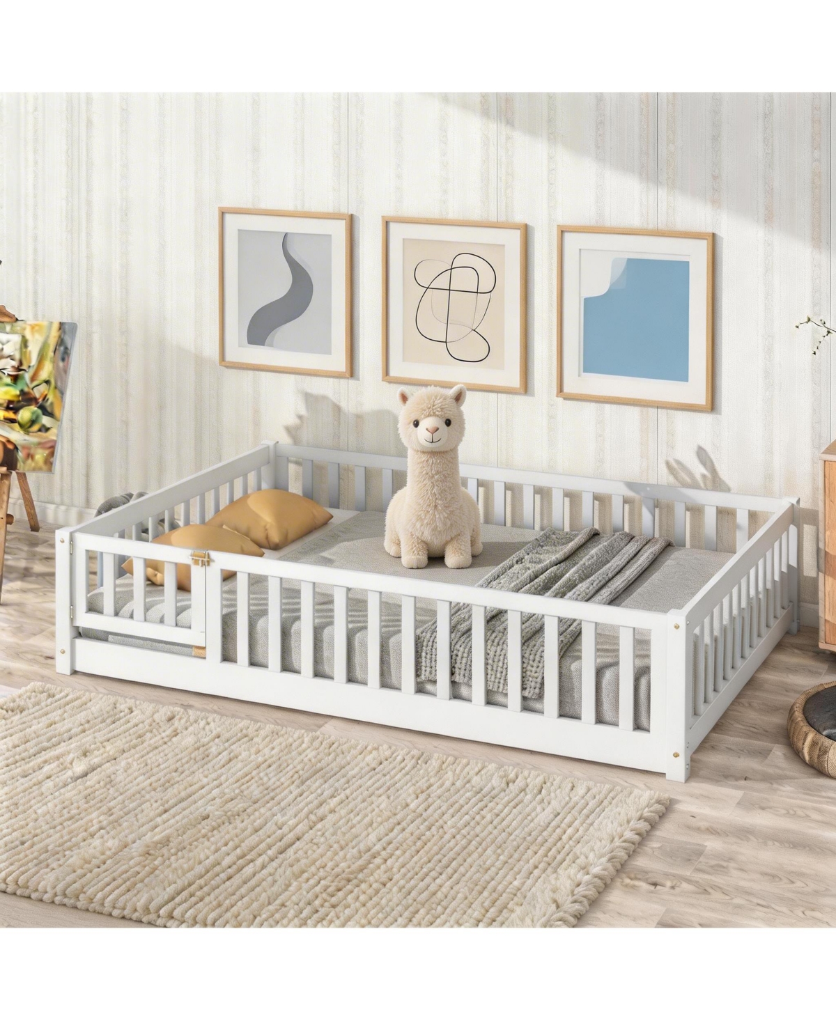 Click here for Sailvan Floor Bed with Fence and Door  Solid Wood... prices