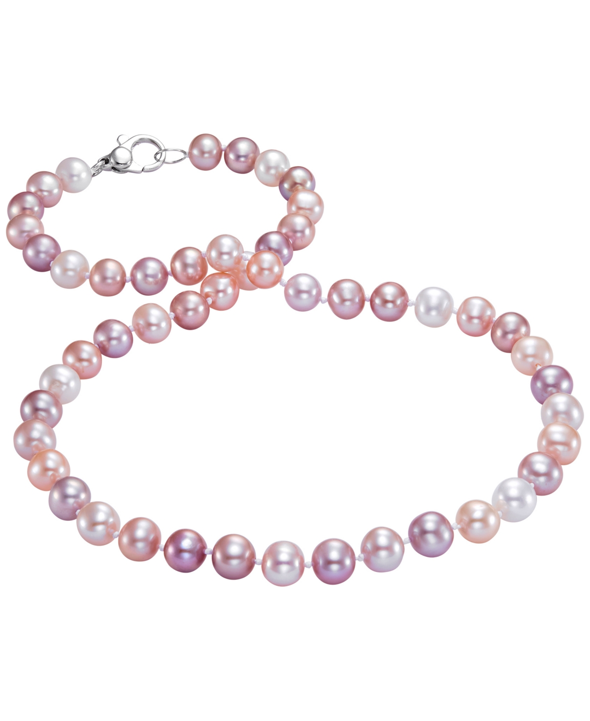 Click here for Macys Freshwater Pearl (8-9mm) Necklace in Sterlin... prices