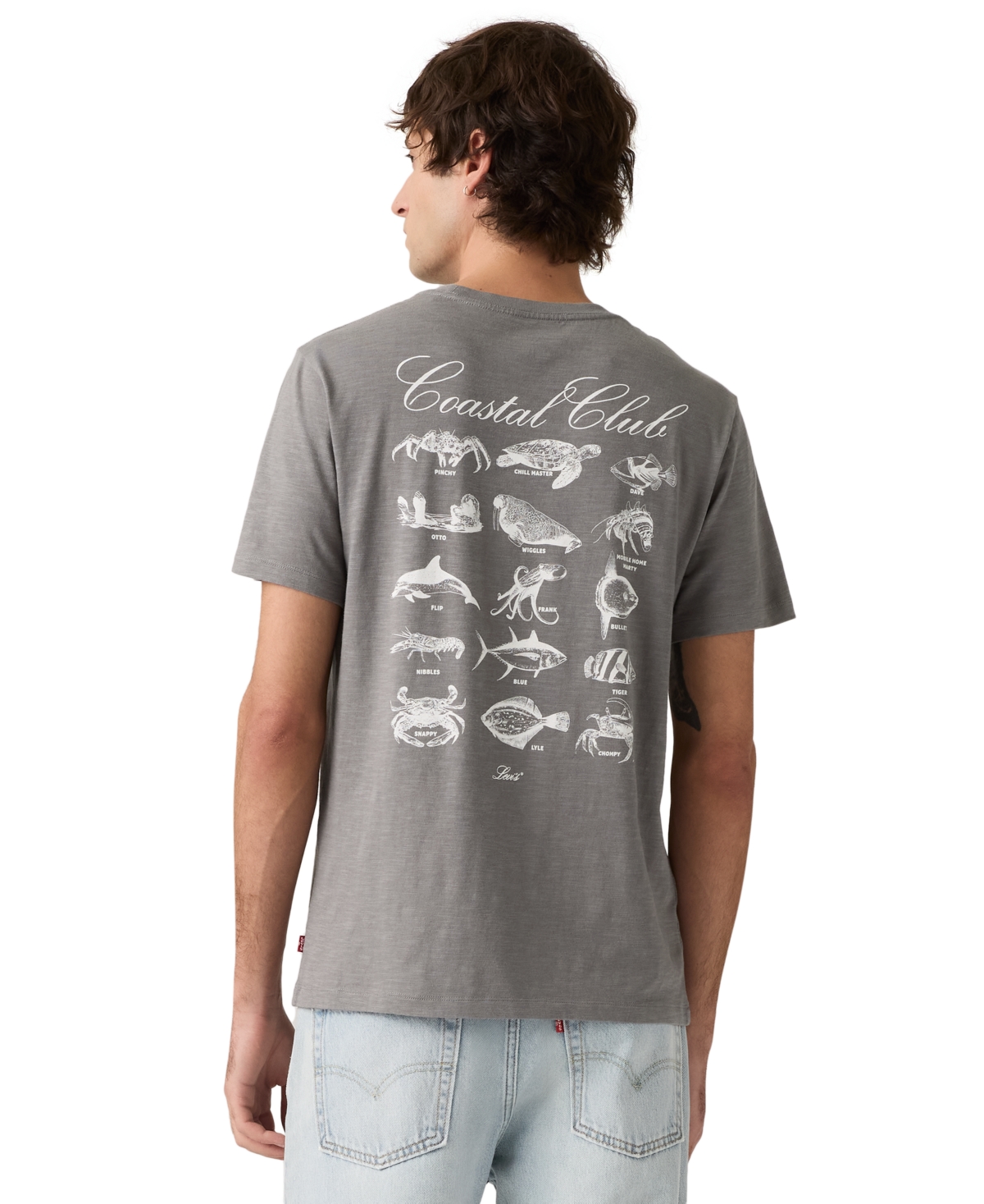 Click here for Levis Mens Relaxed-Fit Logo Graphic T-Shirts - Pea... prices