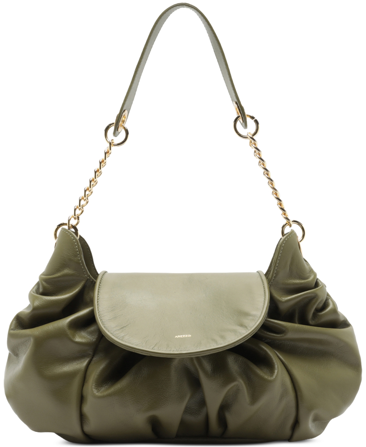 Click here for Arezzo Molly Medium Leather Shoulder Handbag - Mil... prices