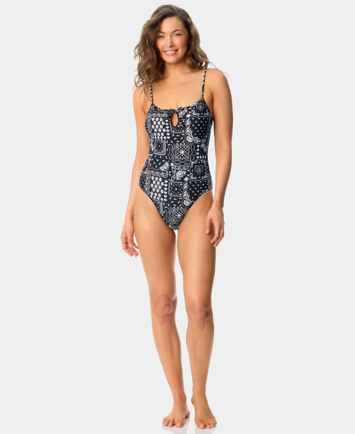 Click here for California Waves Womens Bandana Print Square Neck... prices