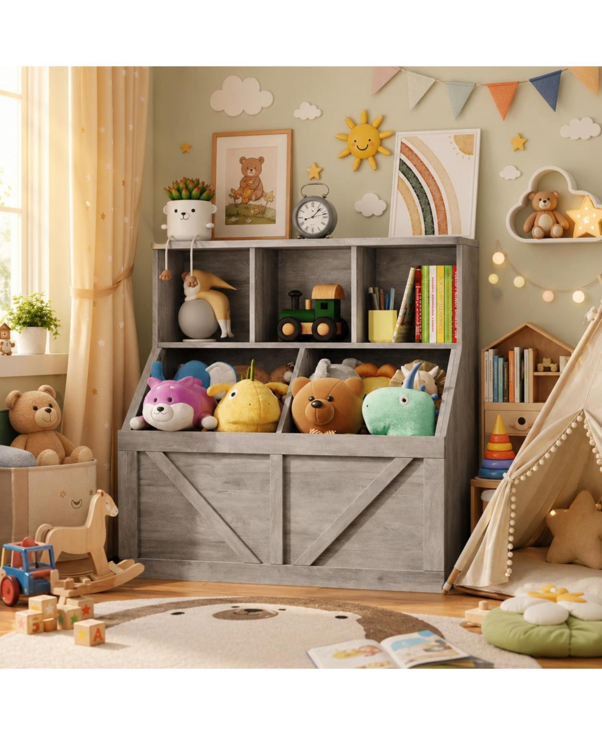 Click here for homfan Kids Toy Storage Organizer  Kids Bookshelf... prices