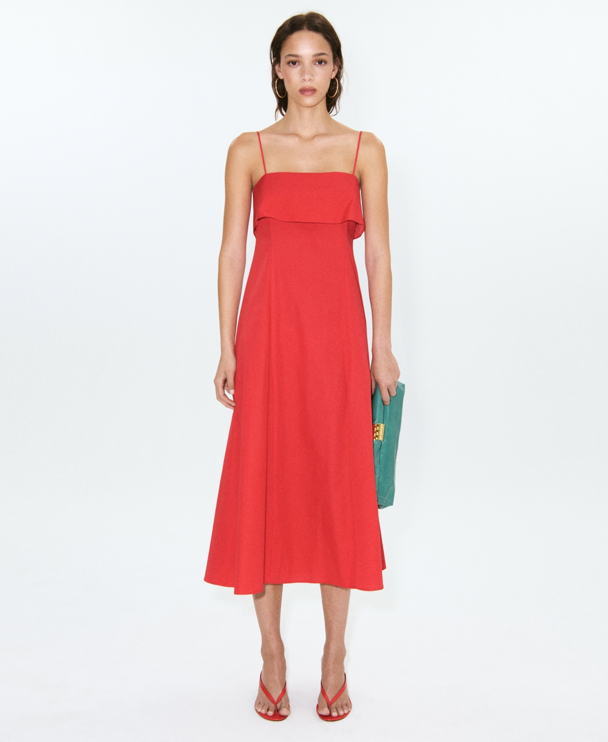 Click here for Mango Womens A-Line Midi Dress - Red prices