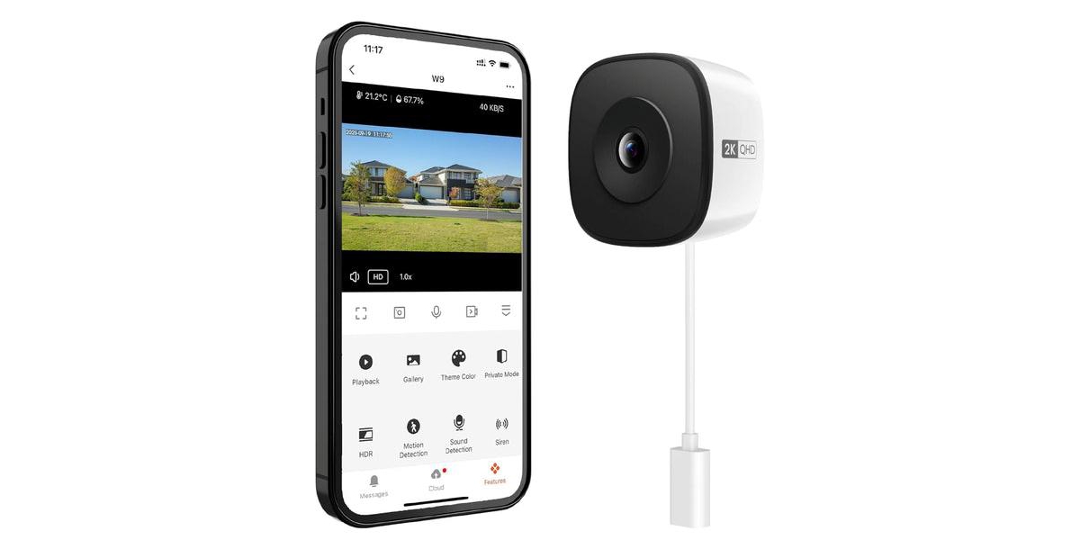 Click here for eco4life 3MP 2K Window Security Camera  Indoor WiF... prices