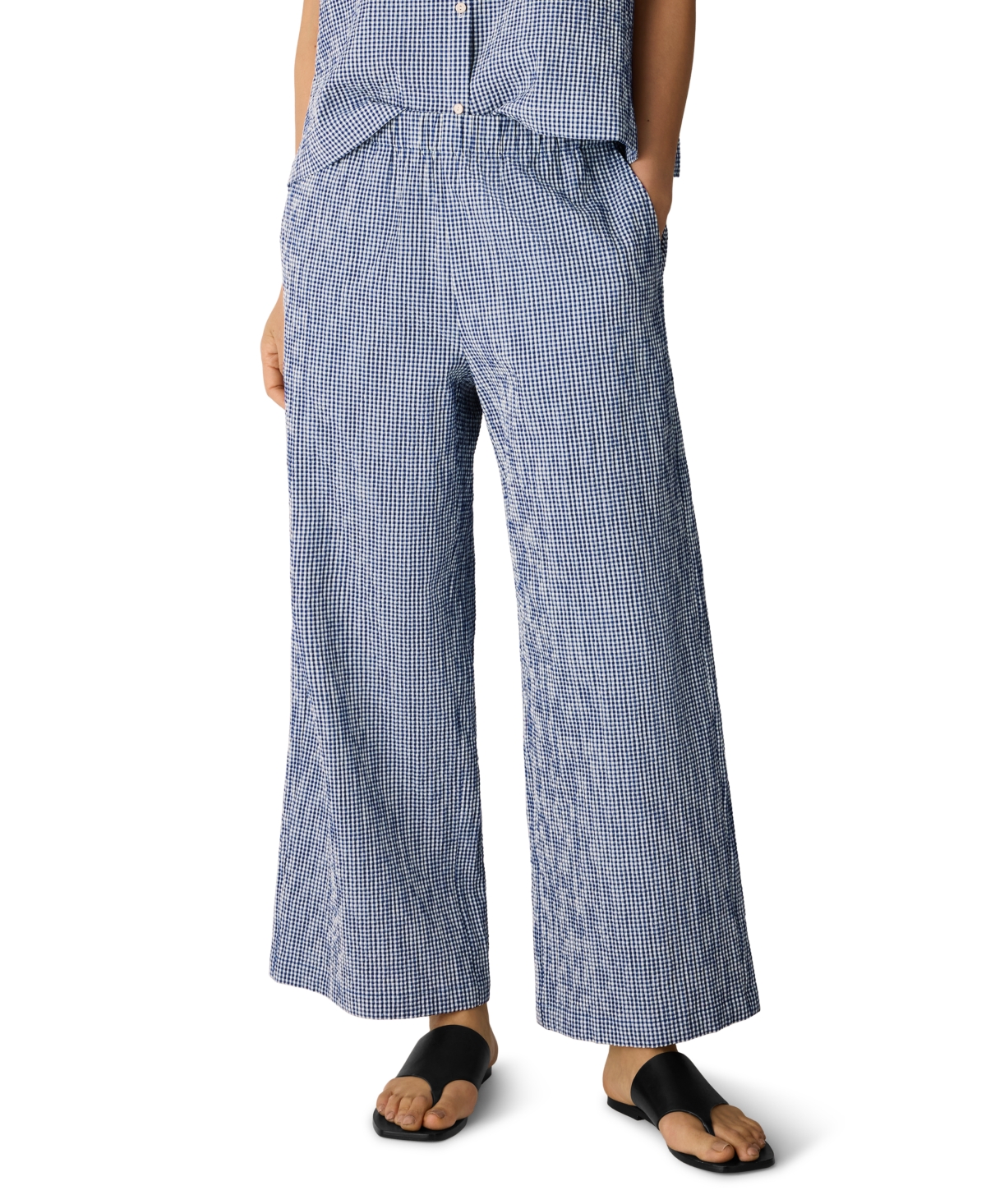 Click here for Eileen Fisher Womens Mid-Rise Wide-Leg Ankle Lengt... prices