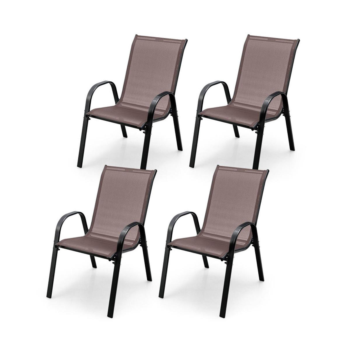 Click here for Boyel Living 4 Pieces Stackable Patio Dining Chair... prices