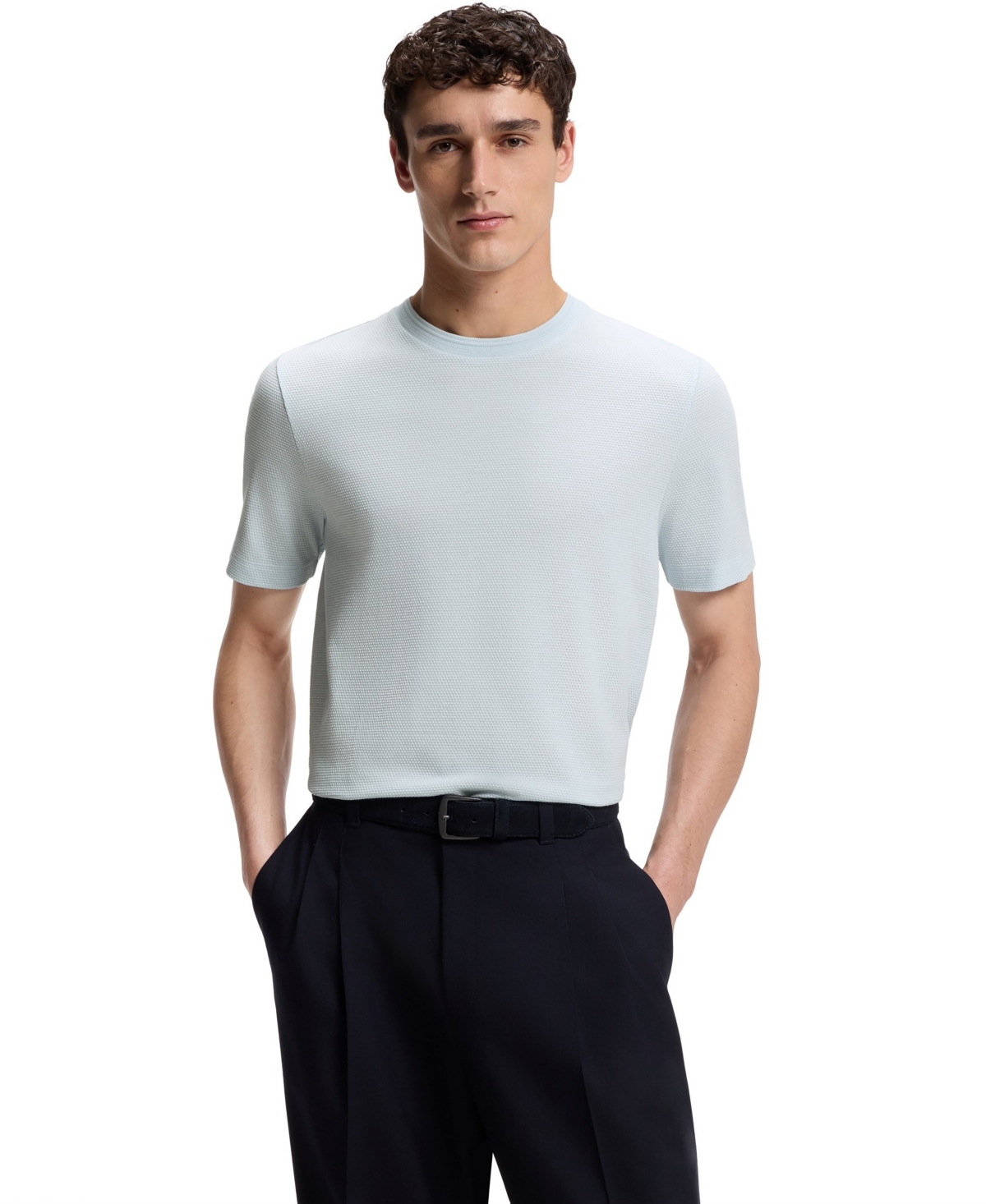 Click here for Boss by Hugo Boss Mens Bubble-Jacquard Structure T... prices