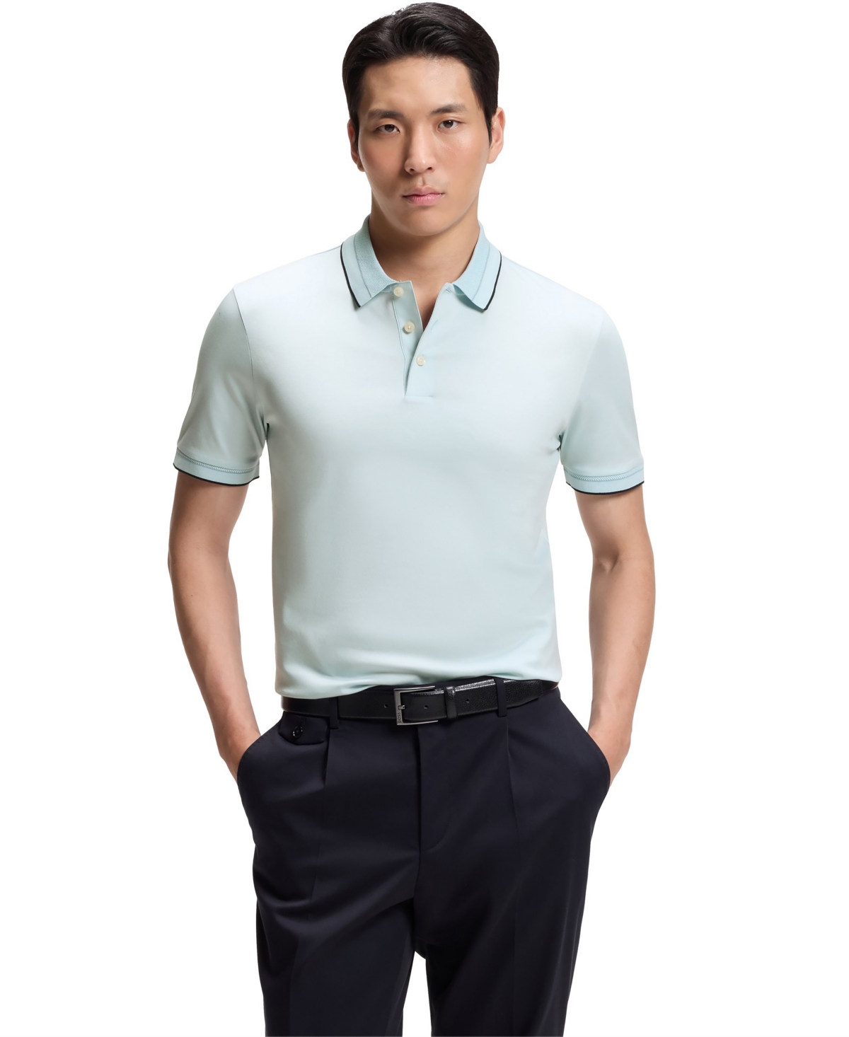 Click here for Boss by Hugo Boss Mens Mercerised Cotton Slim-Fit... prices
