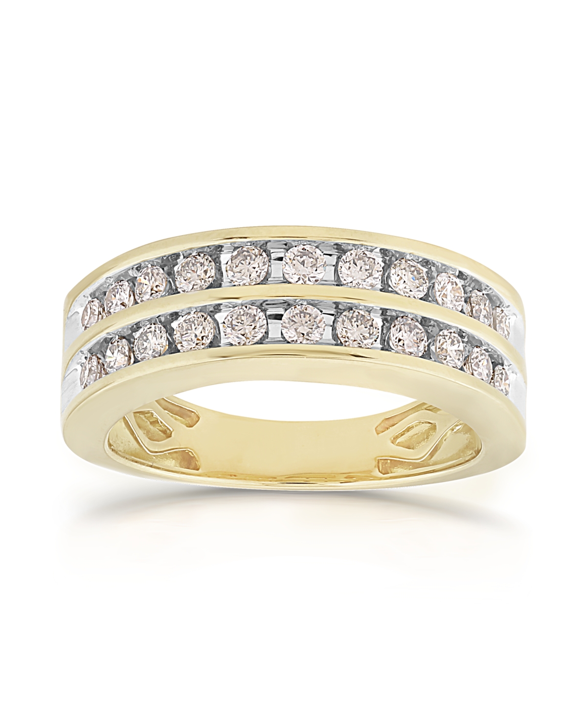Click here for Diamond Two-Row Band (1/2 ct. t.w.) in 14k Gold -... prices
