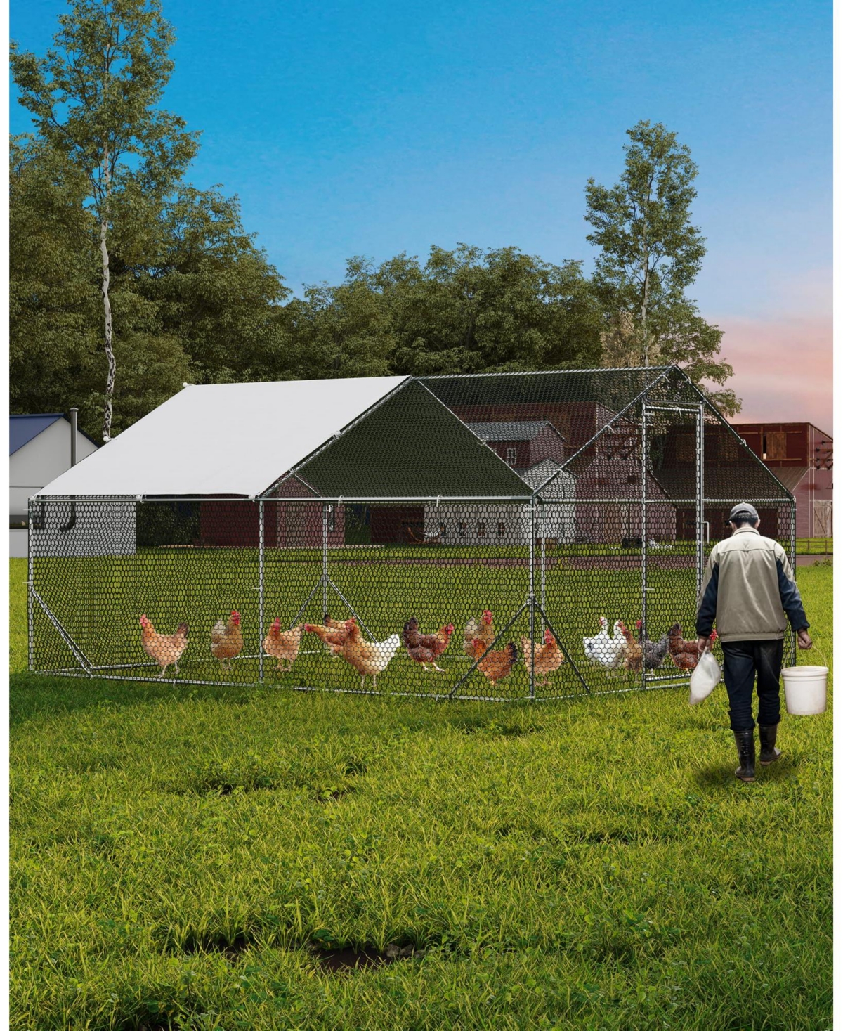 Click here for gaomon 19.68L x 9.84W x 6.56H Walk in Chicken Coop... prices
