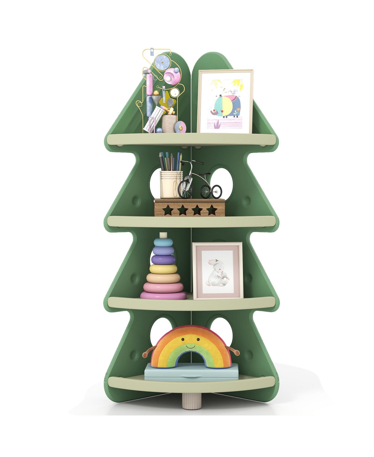 Click here for Gymax 4-Tier Tree Bookshelf w/Star Stickers for Ki... prices
