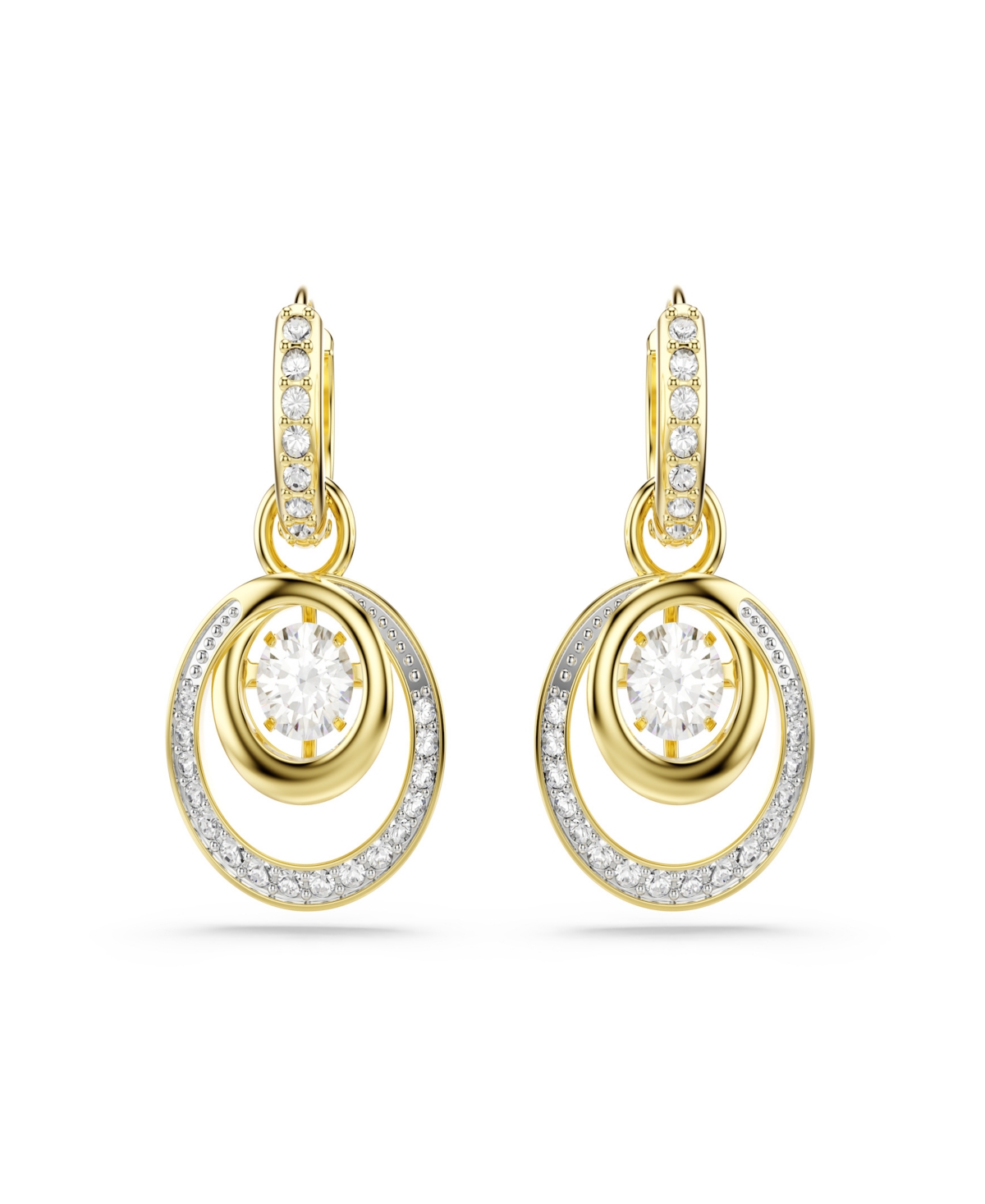 Click here for Swarovski Gold-Tone Plated Mini Pave Hoop Earrings... prices