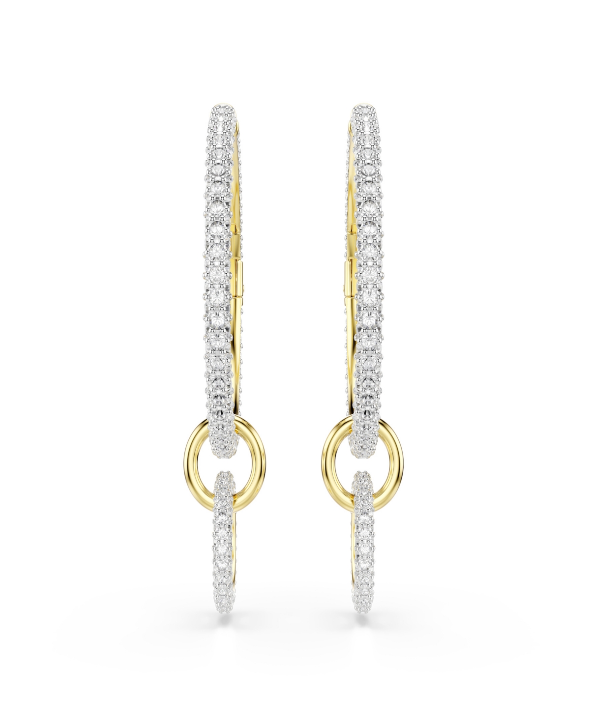 Click here for Swarovski Gold-Tone Plated Interconnected Hoop Ear... prices