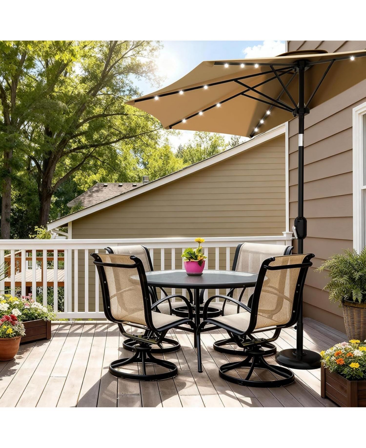 Click here for gaomon 9FT Half Patio Umbrella with Smooth Crank L... prices