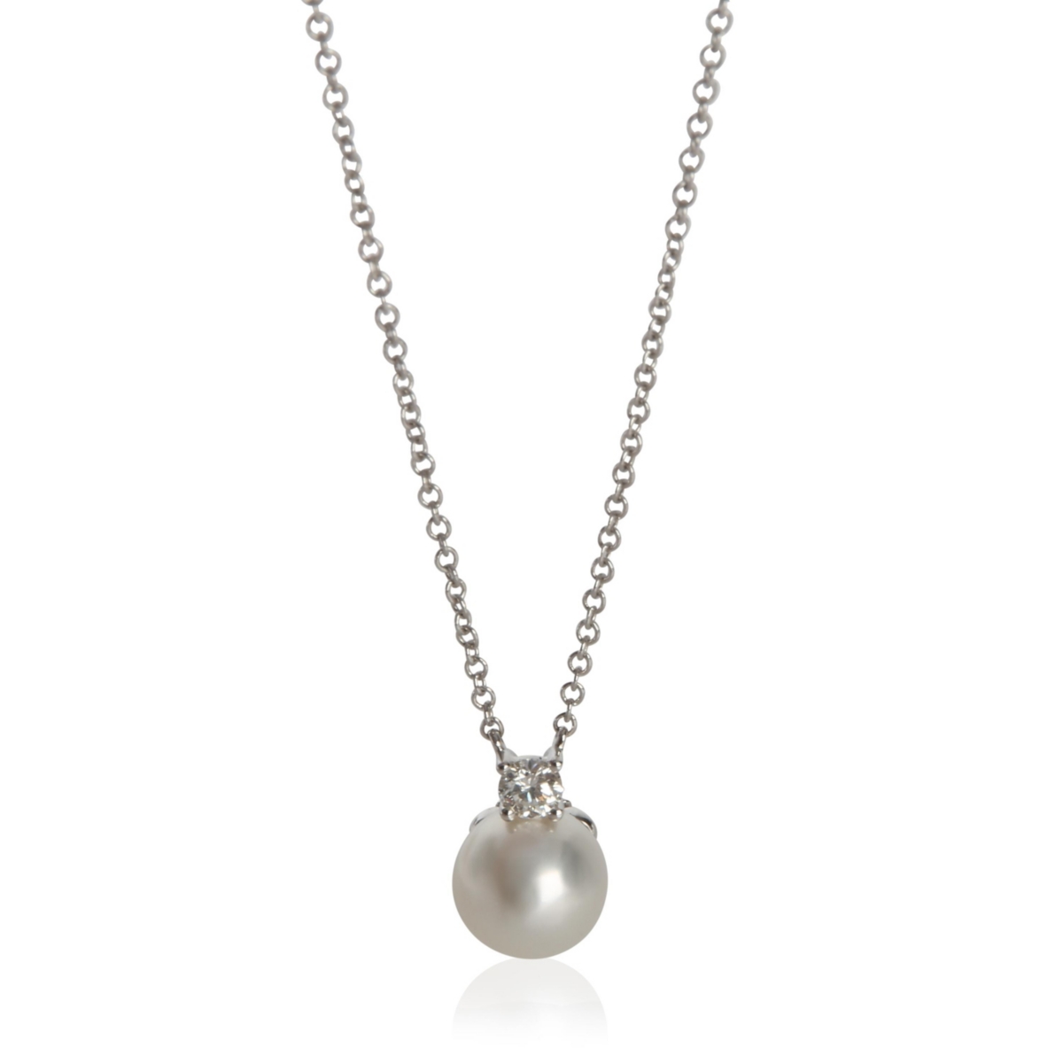 Click here for Pre-Owned Tiffany & Co White Gold Pearl and Diamon... prices