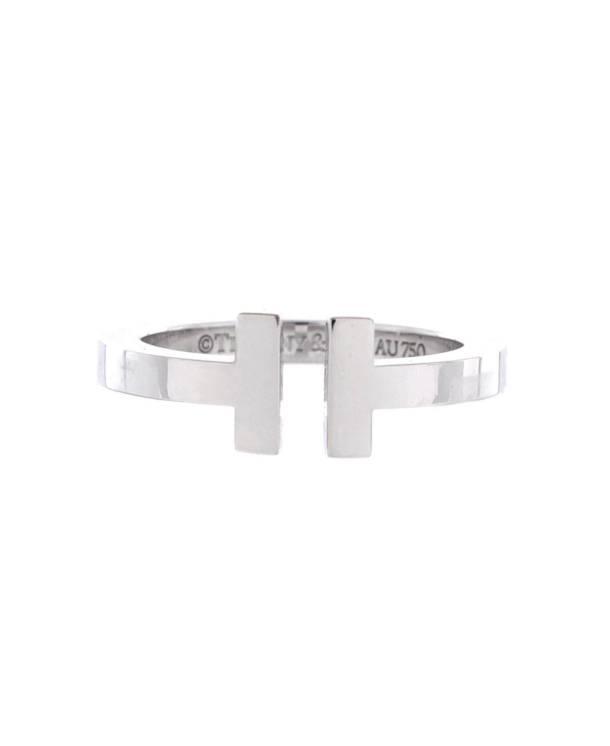 Click here for Pre-Owned Tiffany and Co T Square Ring - 18k white... prices