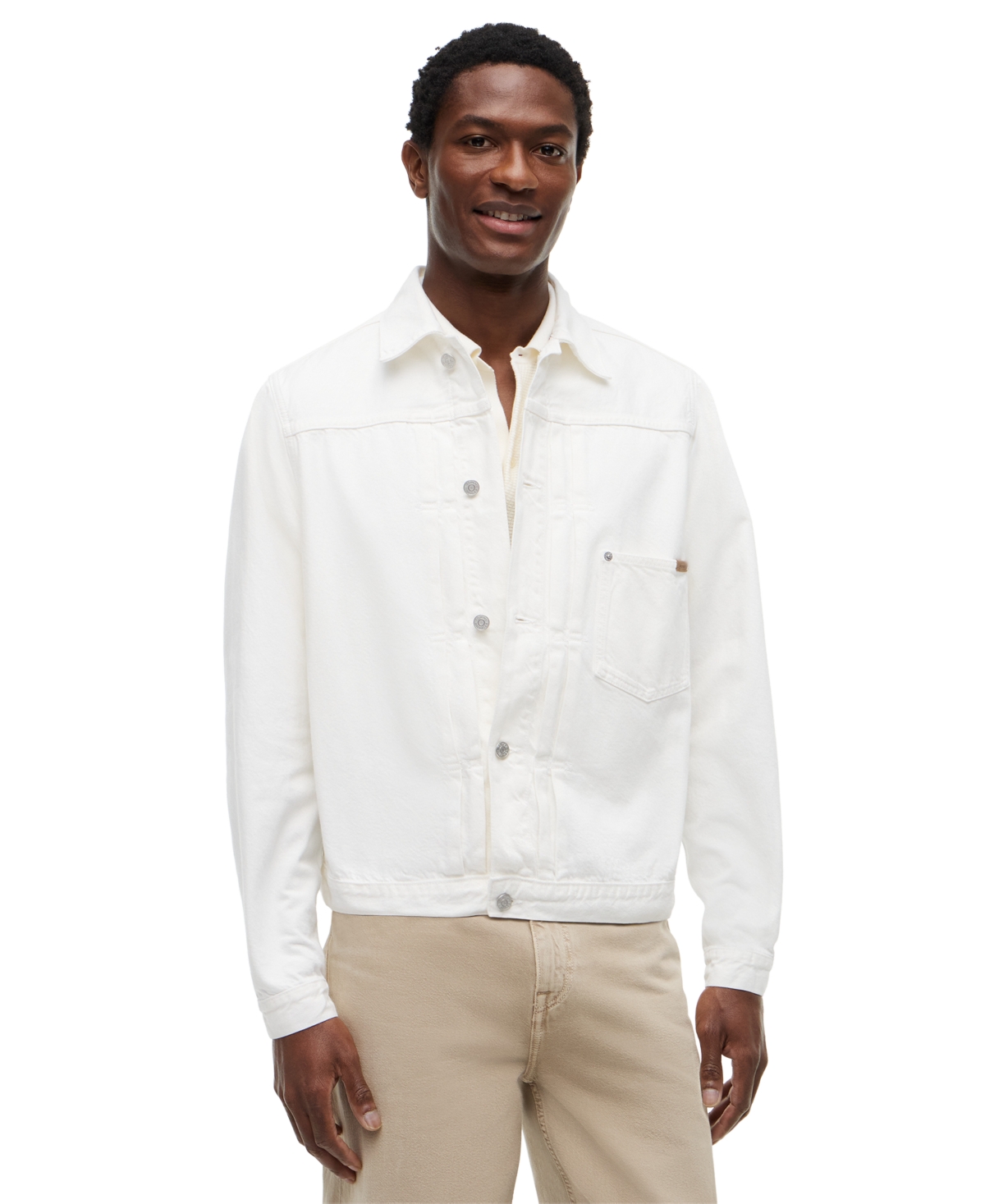 Click here for Tommy Hilfiger Mens Garment Dyed Trucker Jacket -... prices
