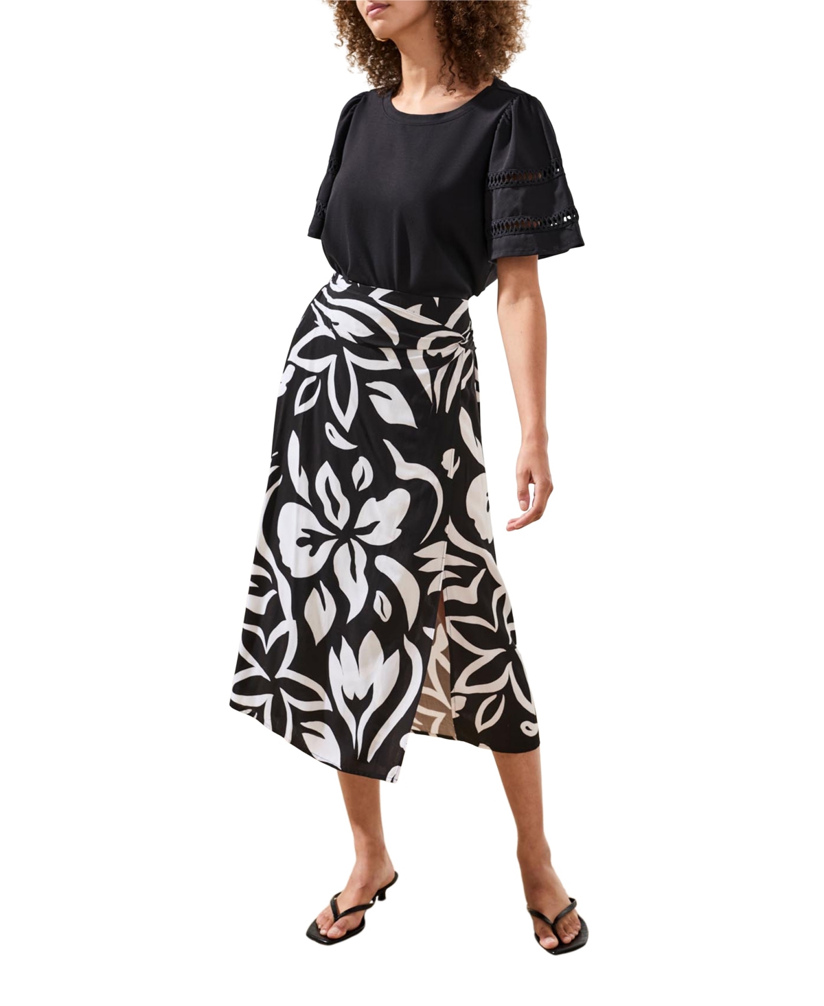 Click here for Tribal Womens Printed Textured Wrap Front Pull-On... prices