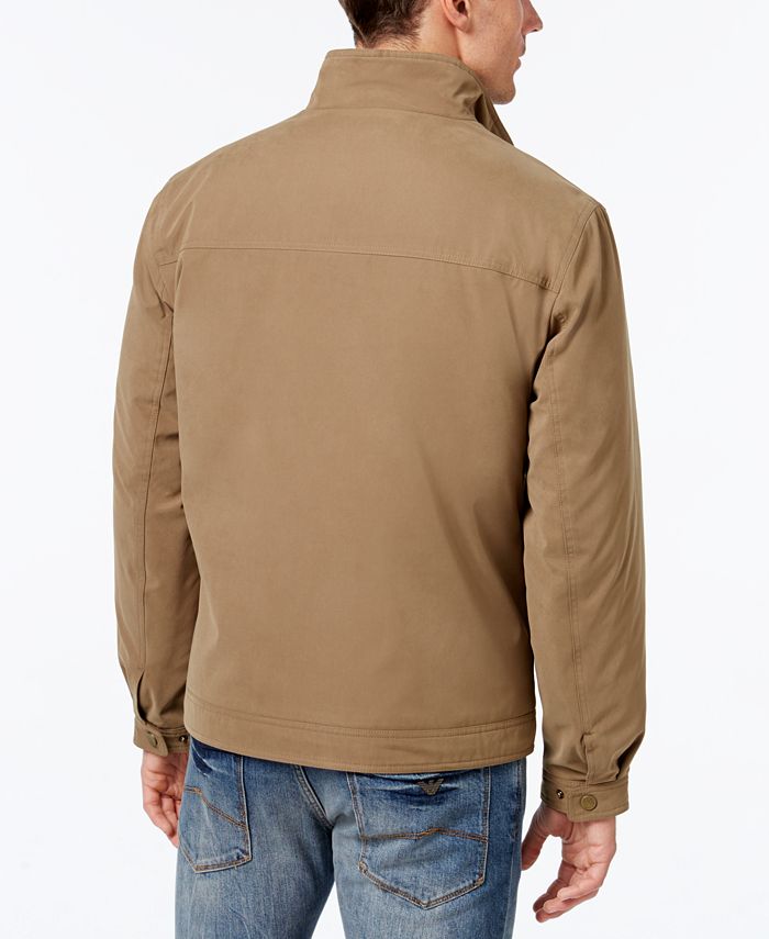 London Fog Men's Knit-Trim Microfiber Jacket - Macy's