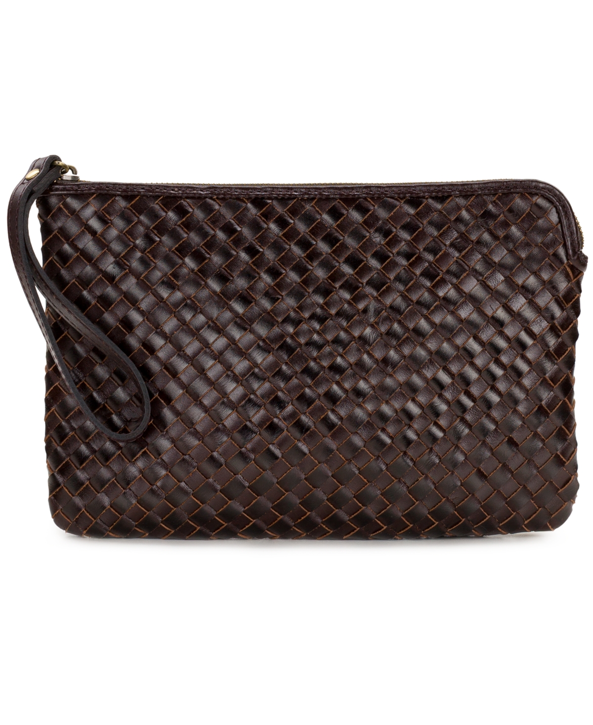 Click here for Patricia Nash Leisha Zippered Leather Wristlet - C... prices