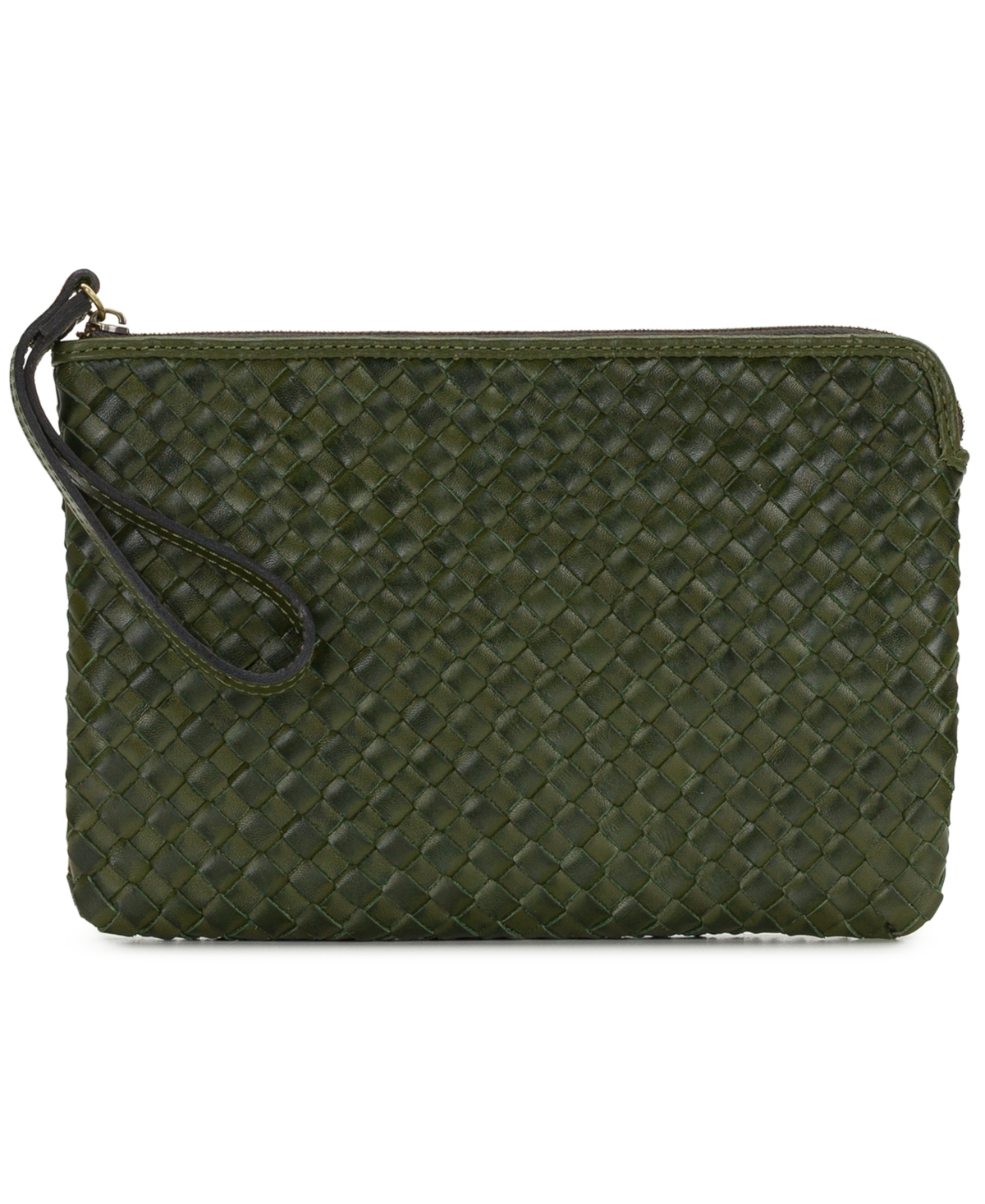 Click here for Patricia Nash Leisha Zippered Leather Wristlet - O... prices