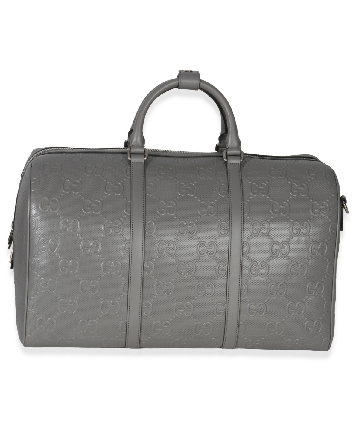 Click here for Pre-Owned Gucci Grey Embossed Calfskin Gg Tennis M... prices