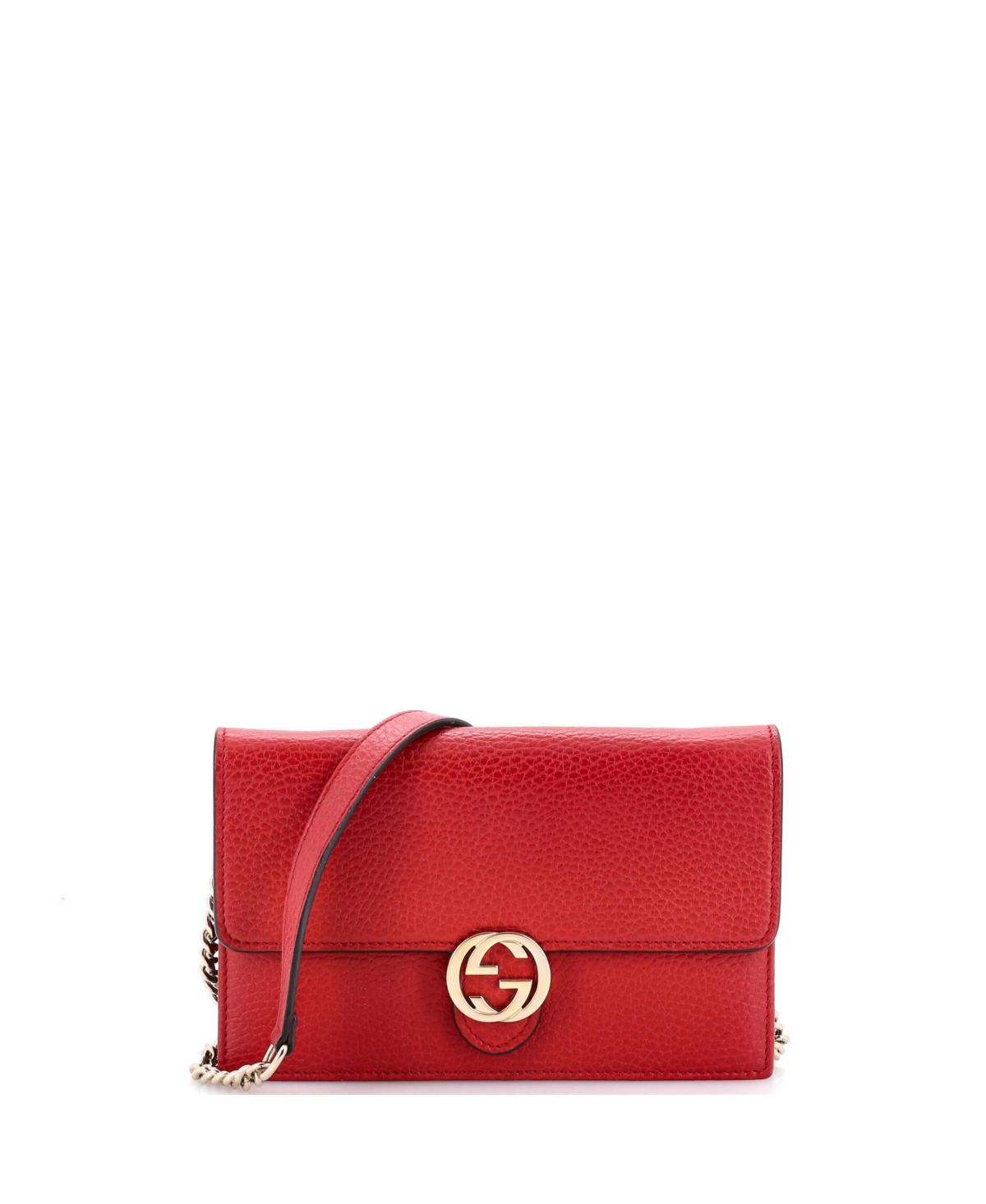 Click here for Pre-Owned Gucci Interlocking Wallet on Chain Leath... prices
