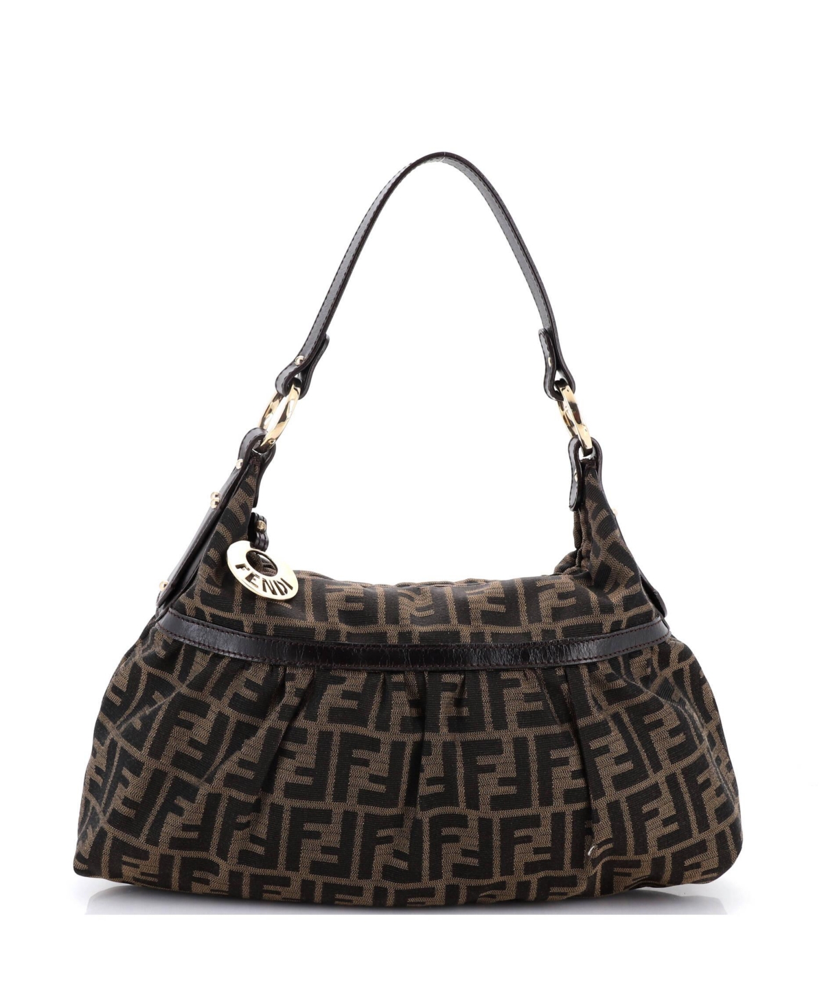 Click here for Pre-Owned Fendi Large Chef Hobo Zucca Canvas - Bro... prices