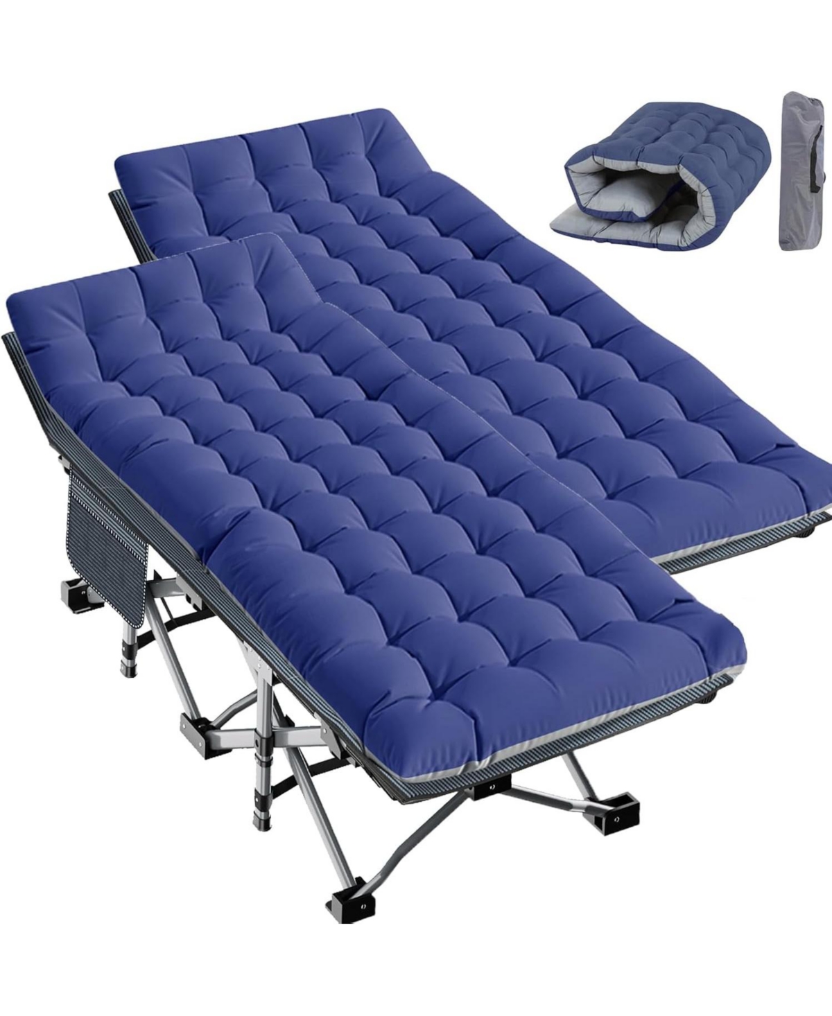 Click here for Aboron 2-Pack Folding Camping Cot with Mat: 75x28.... prices