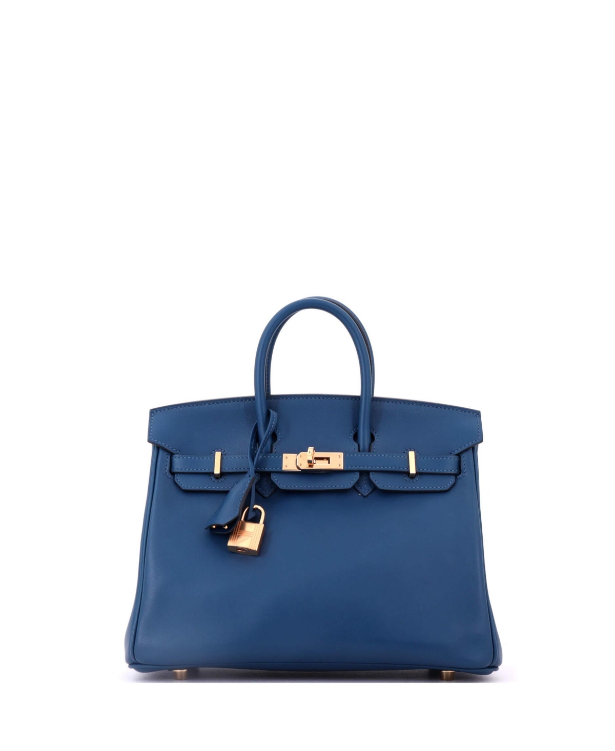 Click here for Pre-Owned HERMES Birkin 25 Handbag Blue Swift with... prices