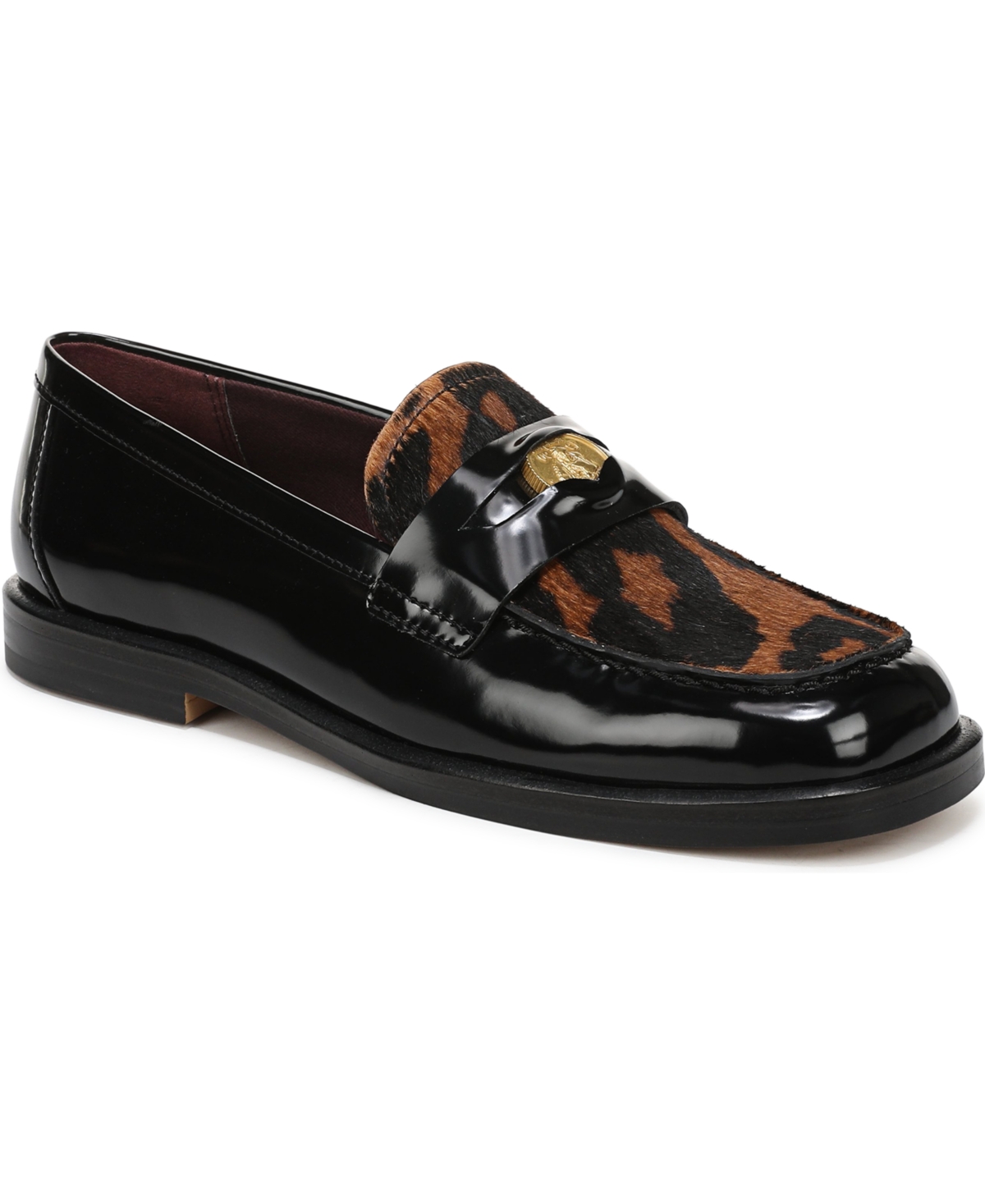 Click here for Franco Sarto Womens Bessy Square Toe Loafers - Bla... prices