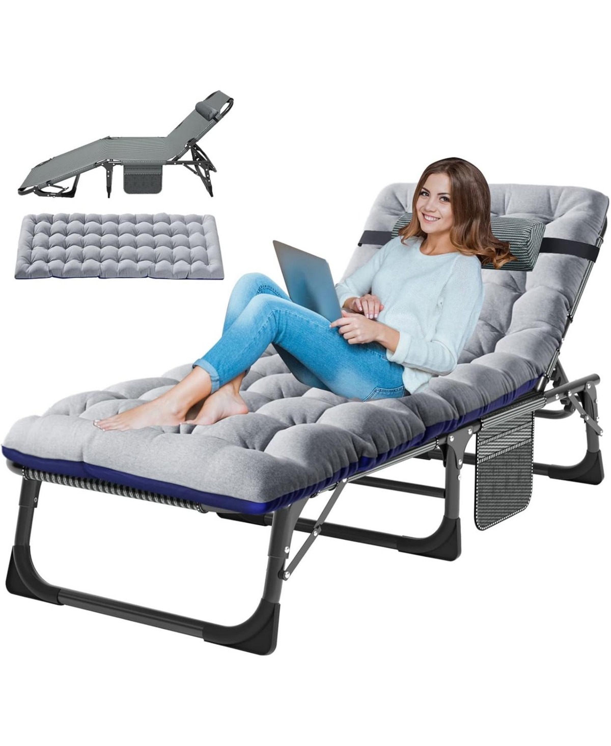 Click here for Aboron Heavy Duty Foldable Camping Cot - Double La... prices
