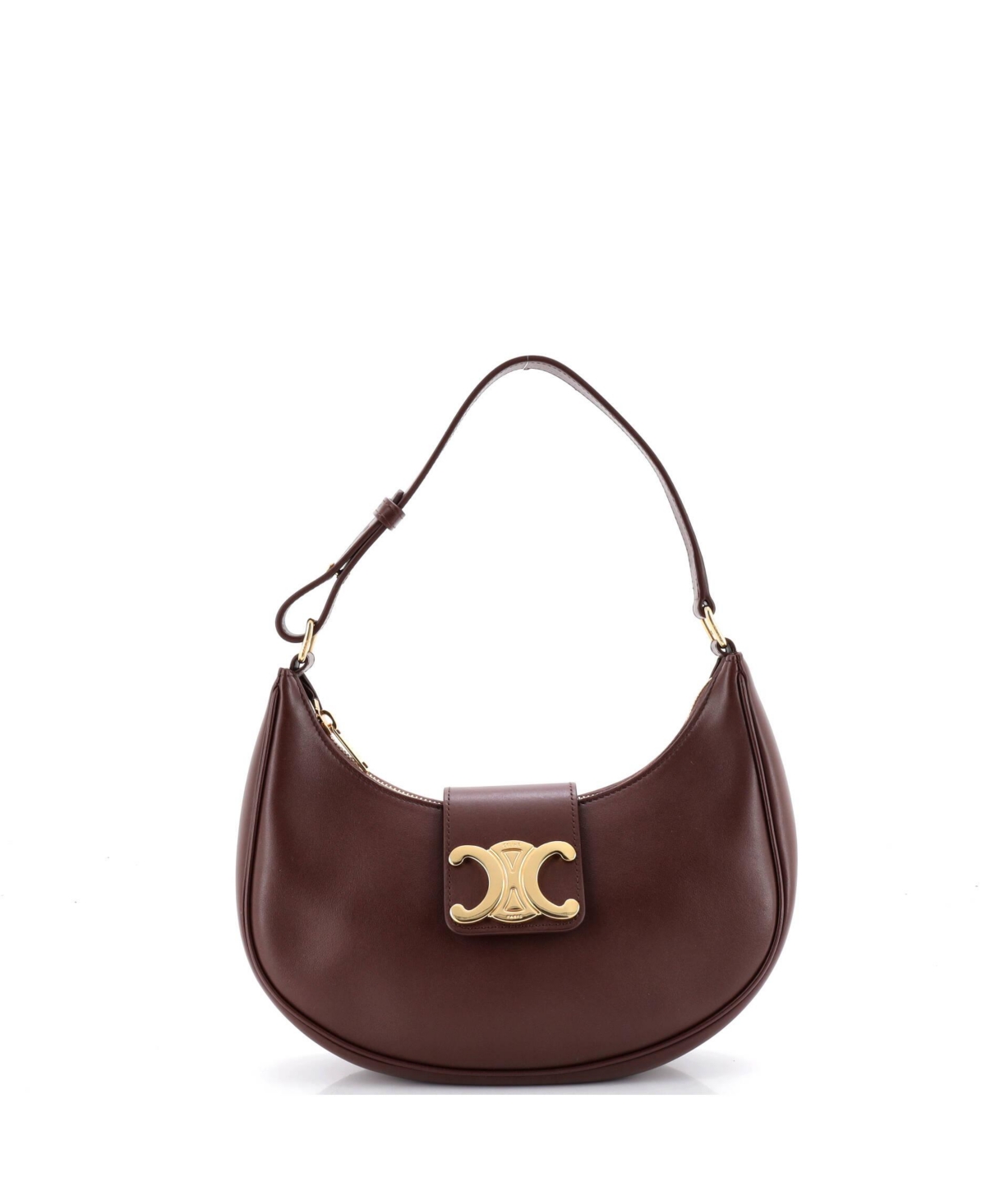 Click here for Pre-Owned Celine Ava Triomphe Bag Leather - Brown prices