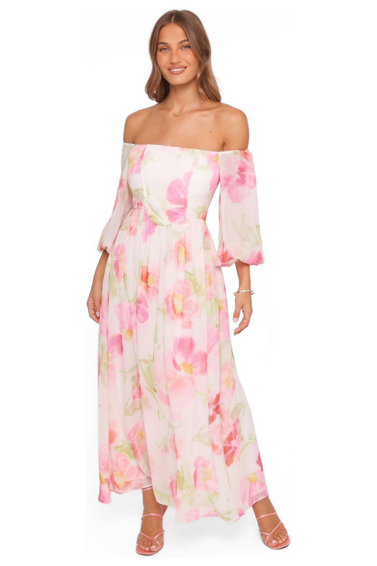 Click here for Petal and Pup Womens Chantel Off Shoulder Maxi Dre... prices