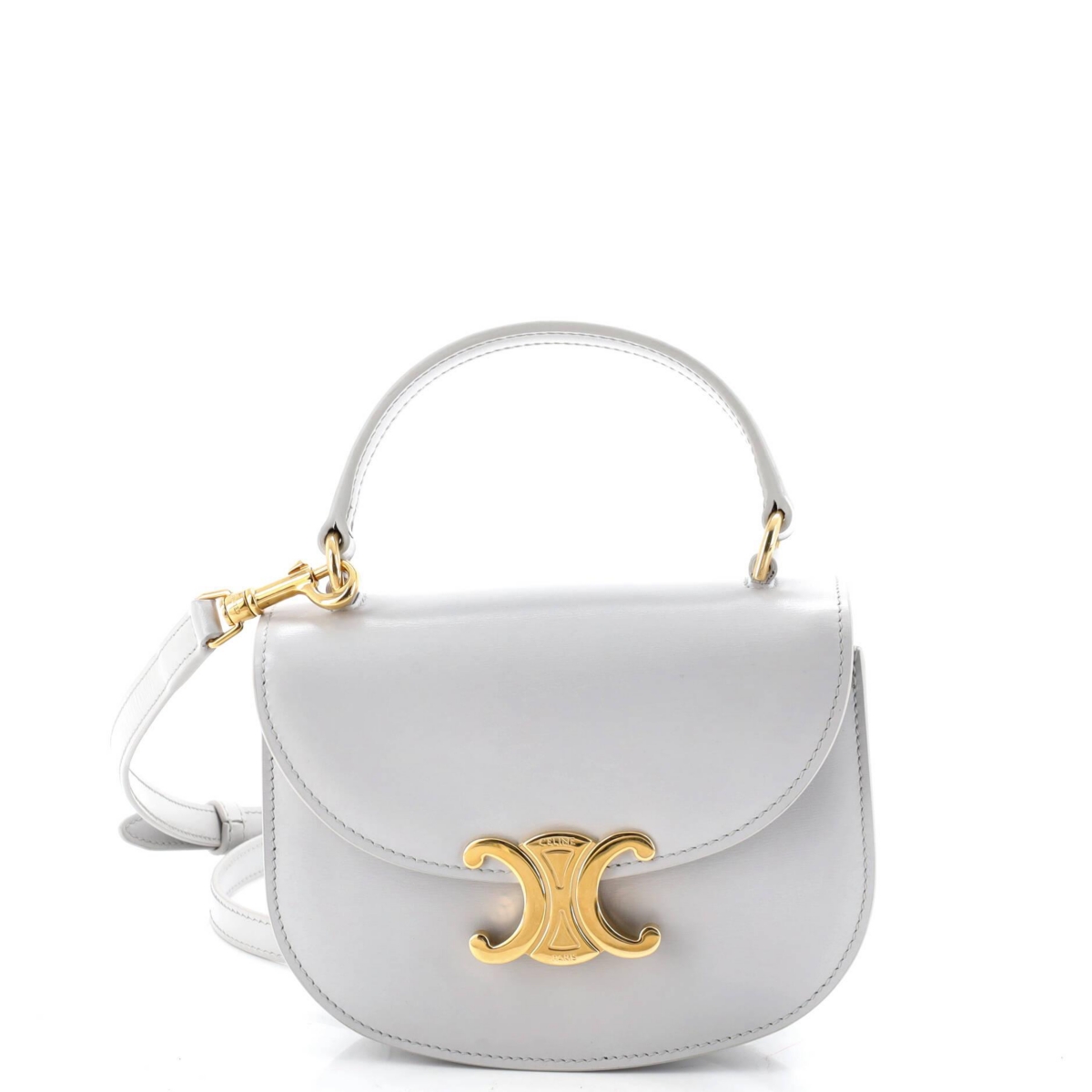 Click here for Pre-Owned Celine Mini Triomphe Besace Clea Top Han... prices