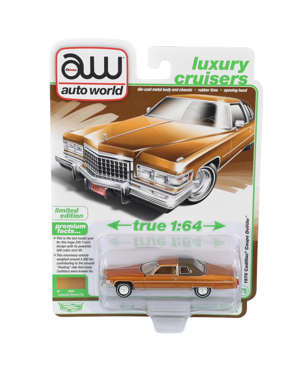 Click here for Auto World 1/64 1976 Cadillac Coupe DeVille  Amber... prices
