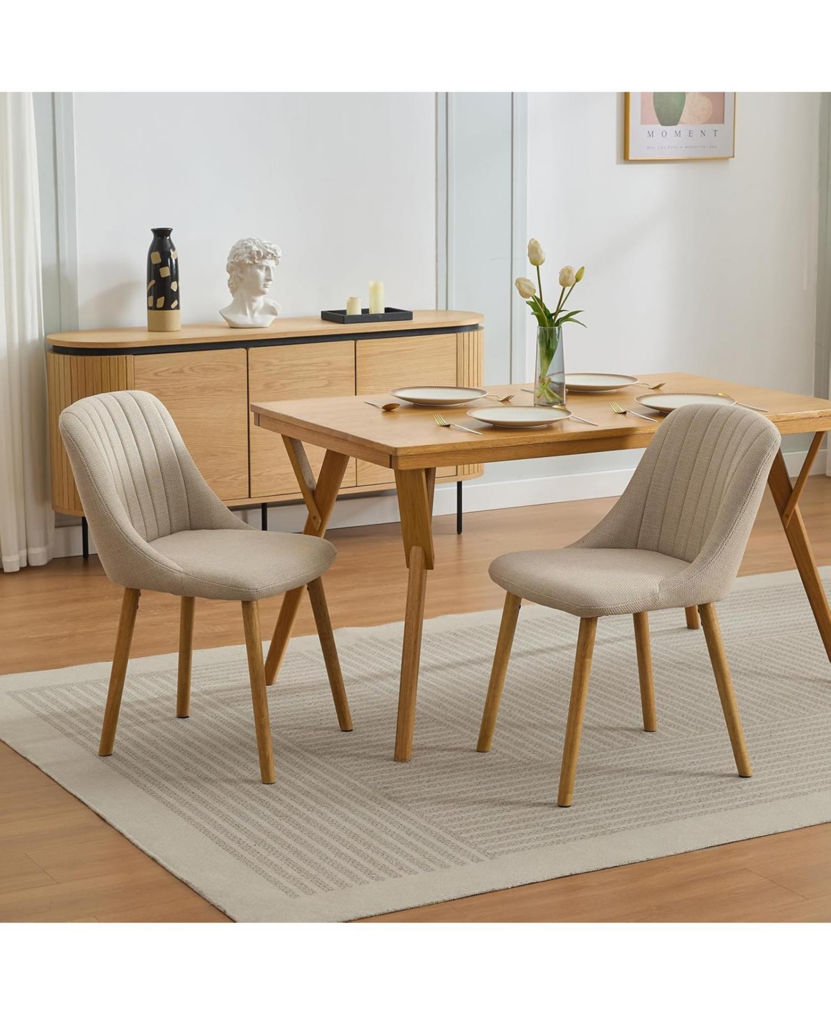 Click here for gaomon Dining Chairs Set of 2  Modern Fabric Uphol... prices