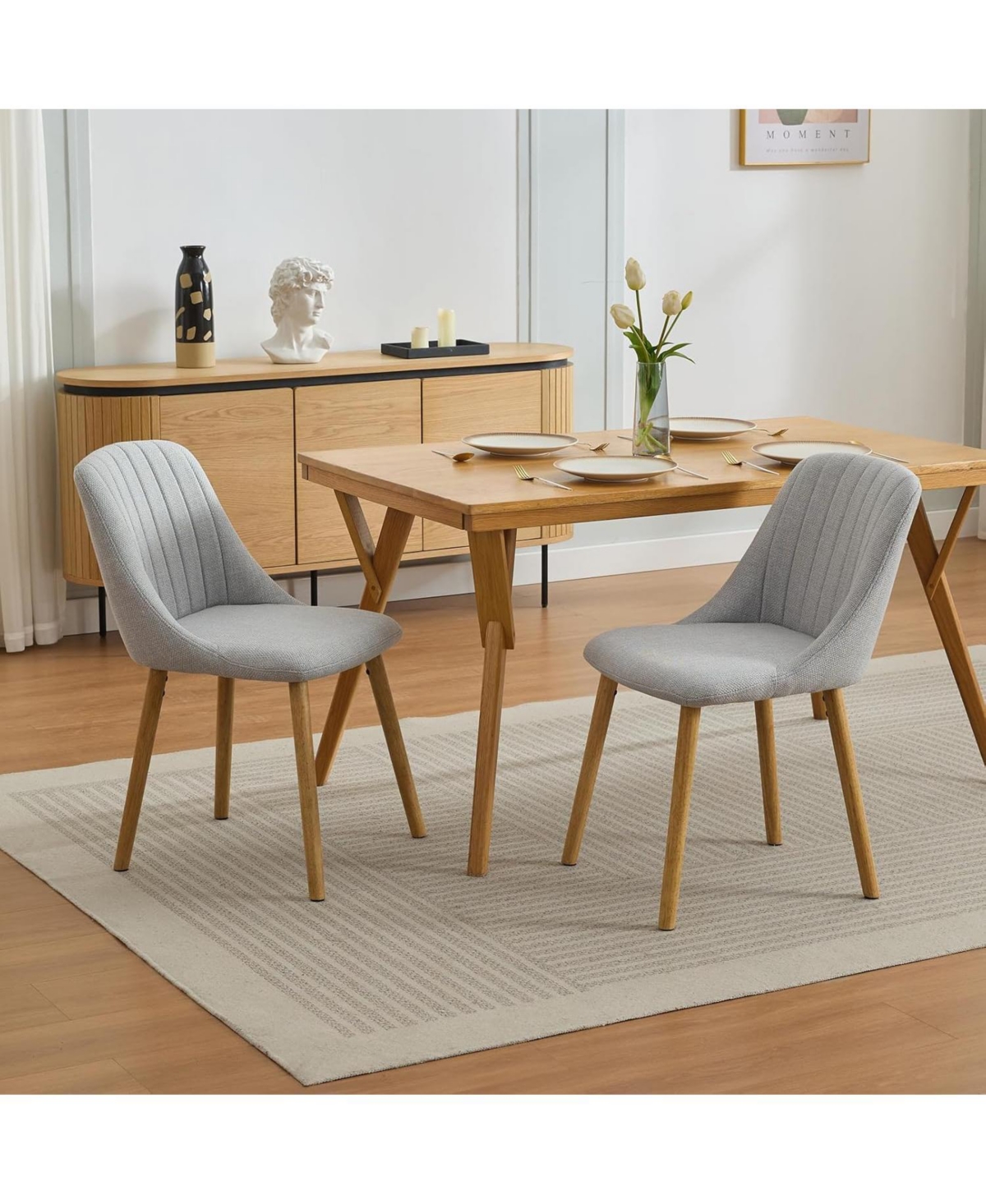 Click here for gaomon Dining Chairs Set of 2  Modern Fabric Uphol... prices