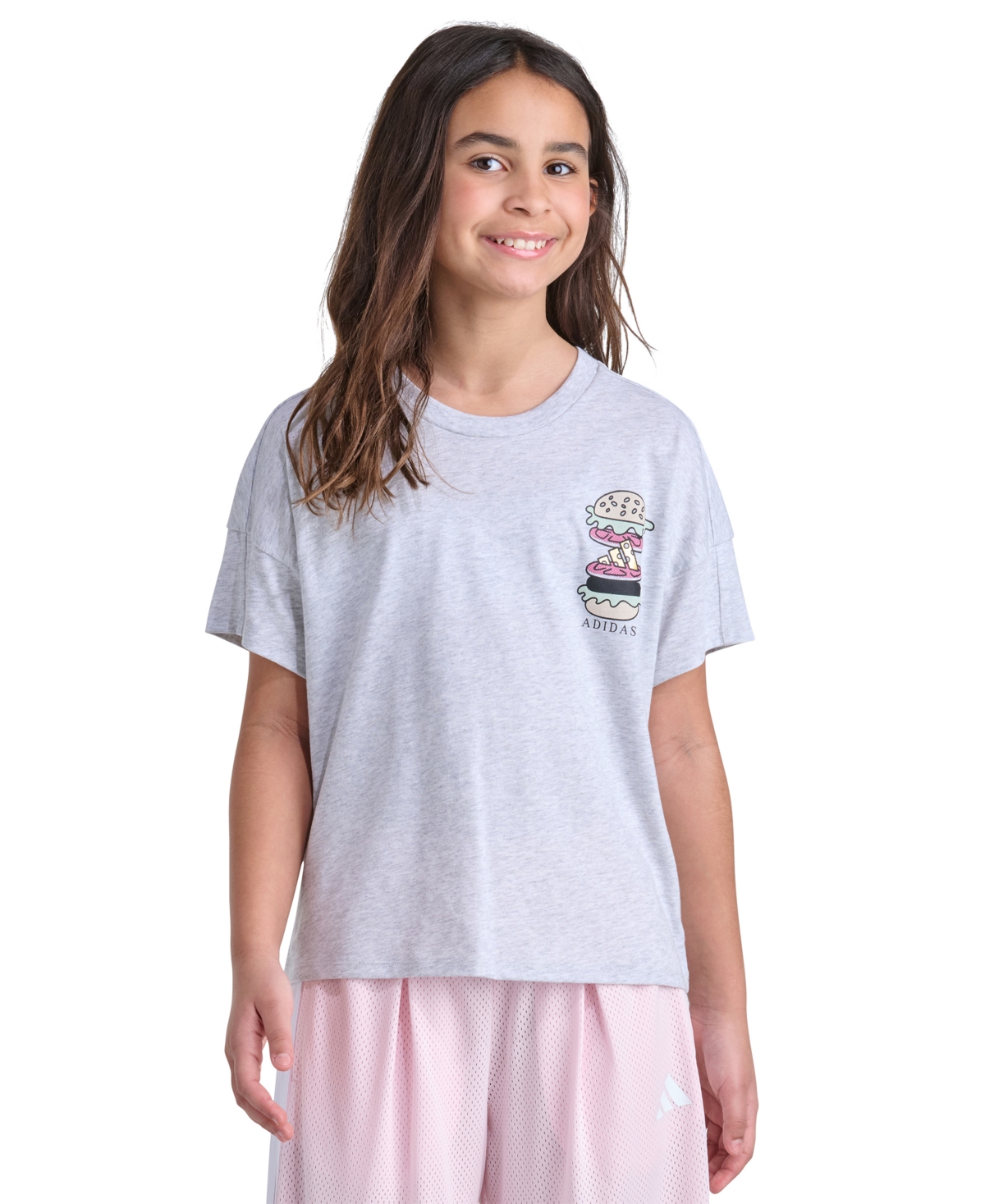 Click here for adidas Girls 7-16 Short-Sleeve Heather Drop Should... prices