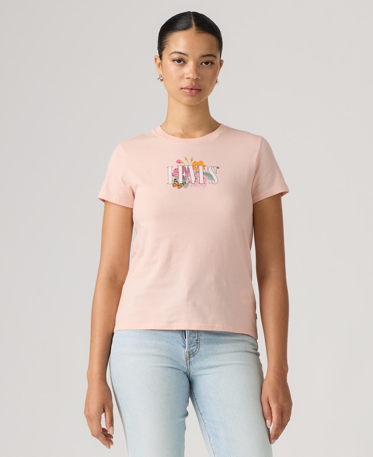 Click here for Levis Womens Perfect Graphic Logo Cotton T-shirt -... prices