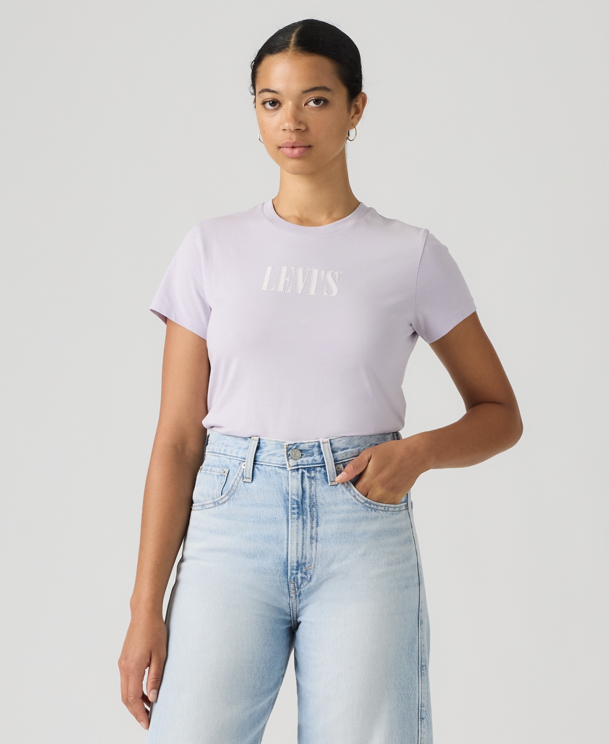 Click here for Levis Womens Perfect Graphic Logo Cotton T-shirt -... prices