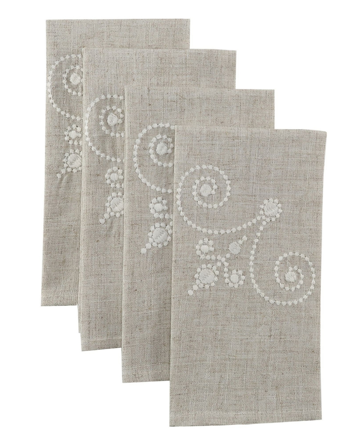 Click here for Lenox French Perle Linen Embroidered Napkins  Set... prices