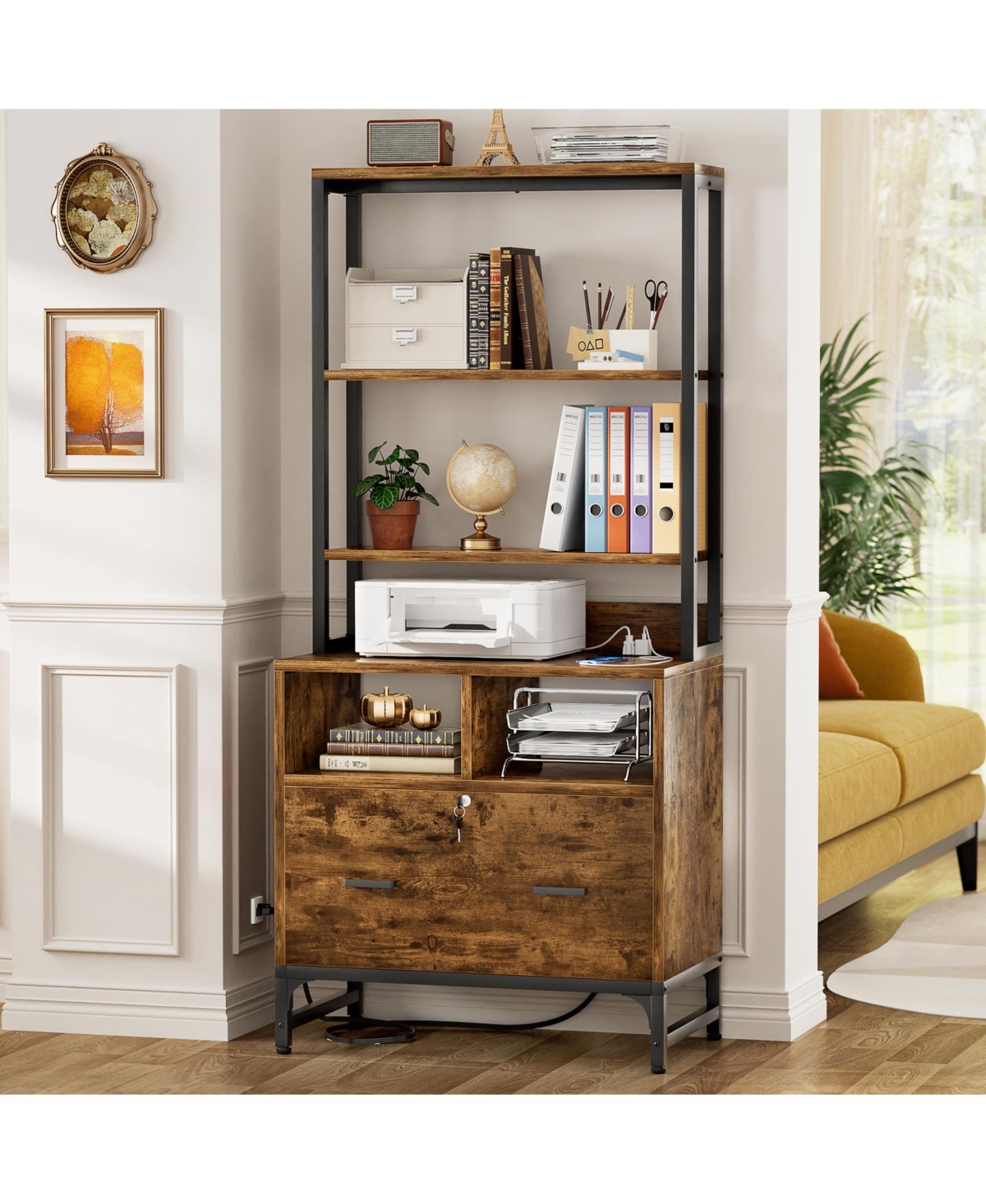 Click here for Aheaplus Storage File Cabinet with Hutch  Charging... prices